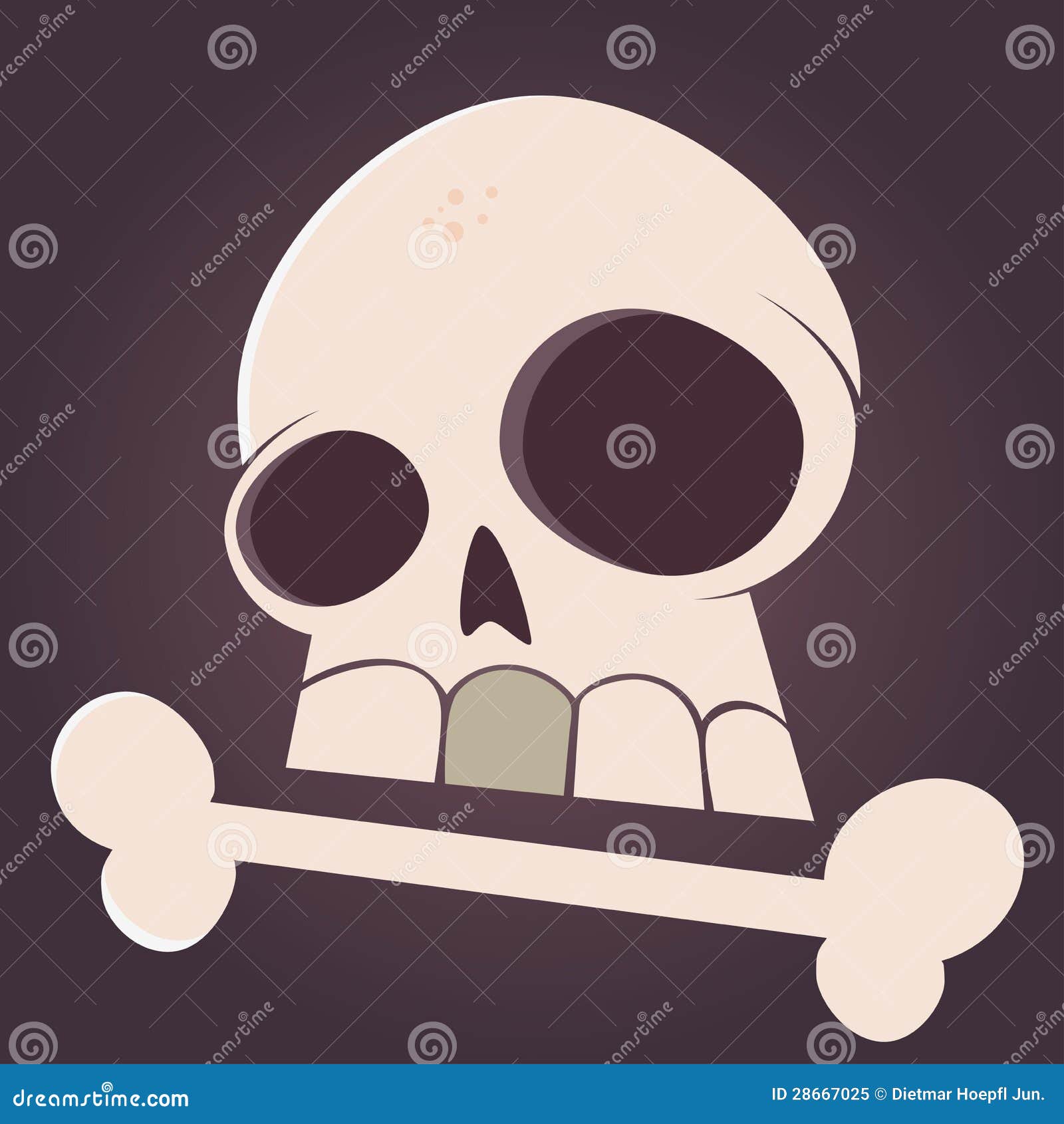 Cartoon Skull And Thumbs Up Crossbones | CartoonDealer.com #93722097