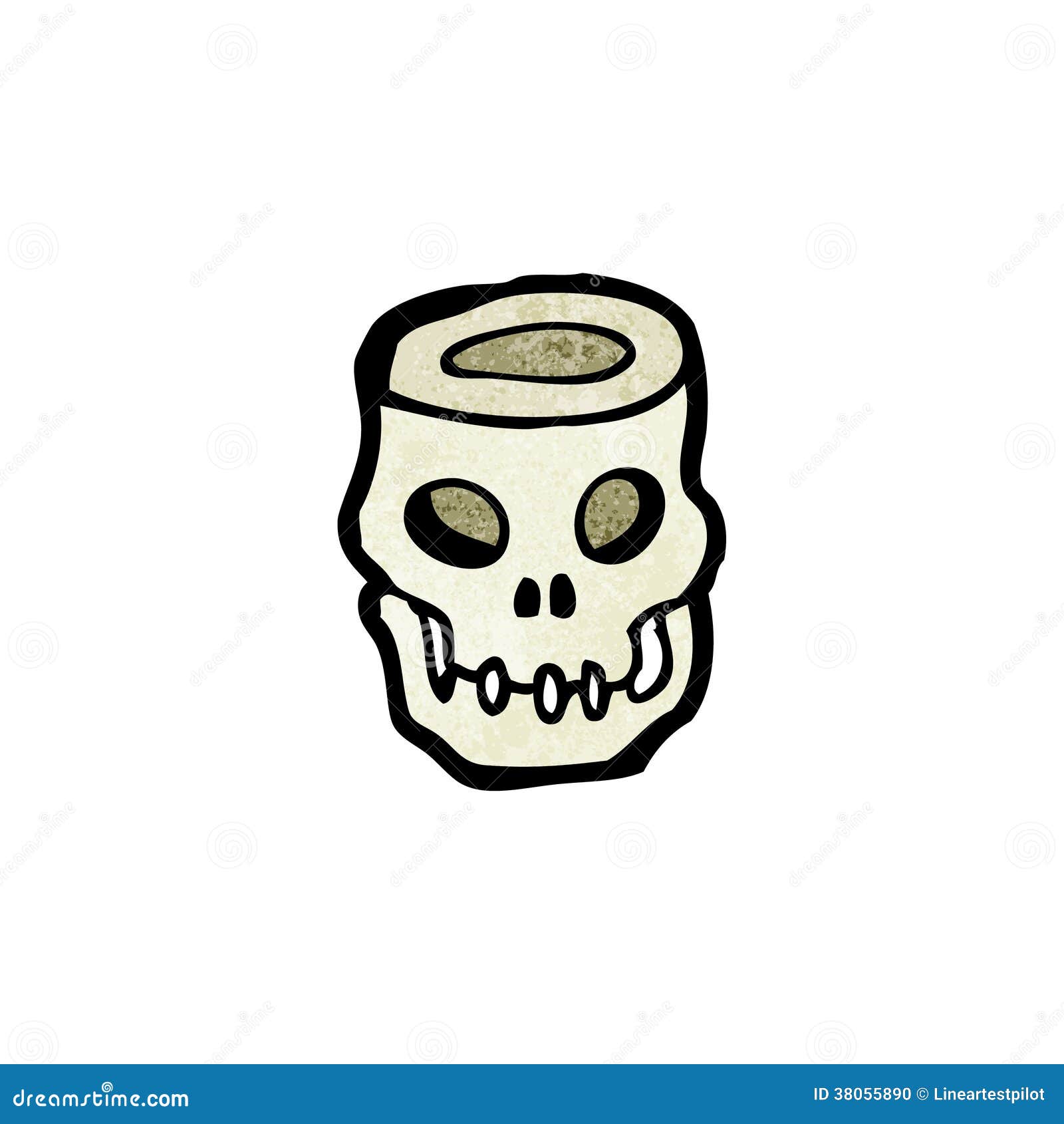 Cartoon skull bowl stock vector. Illustration of open - 38055890
