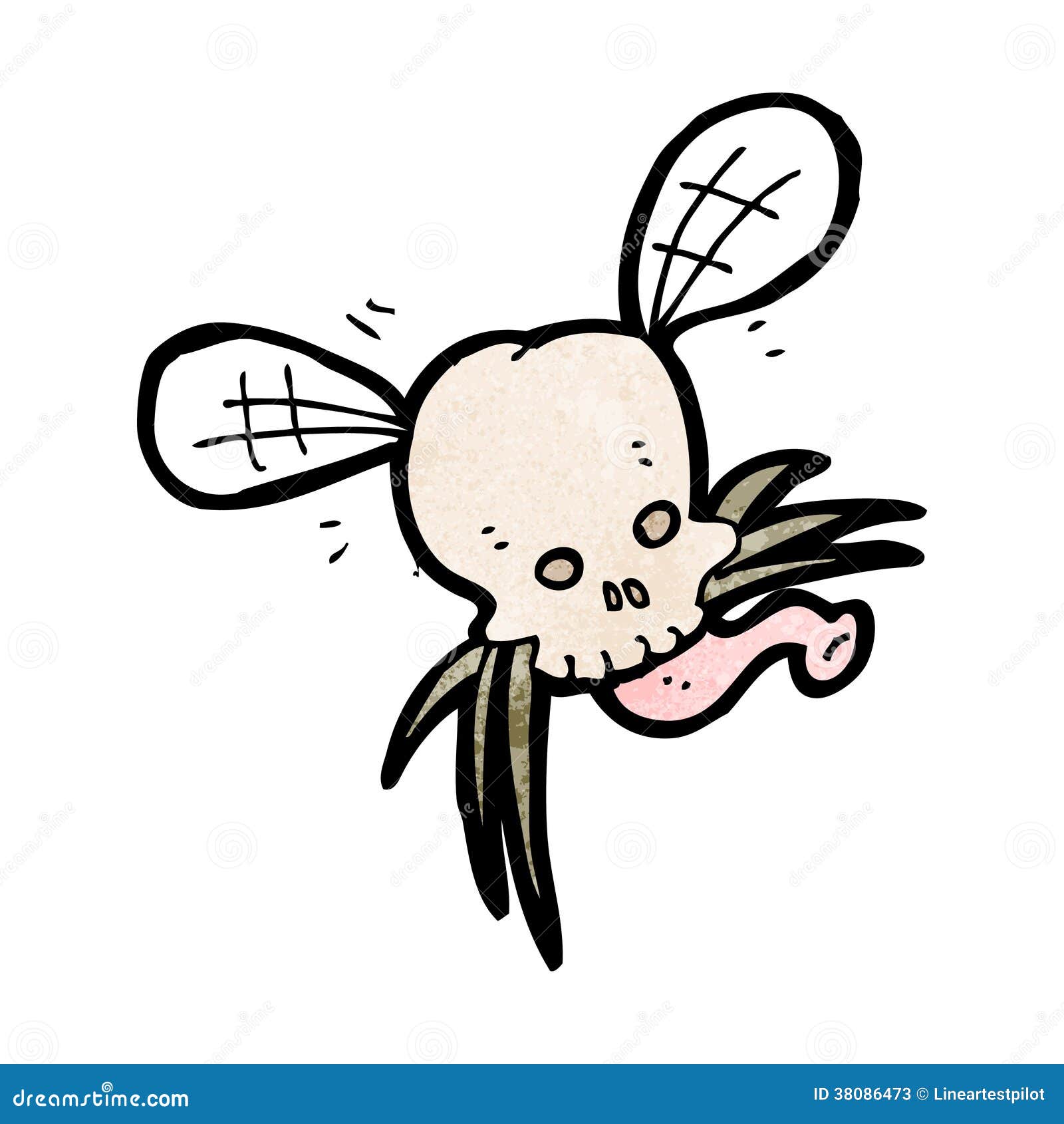 Cartoon skull fly stock vector. Illustration of spooky - 38086473
