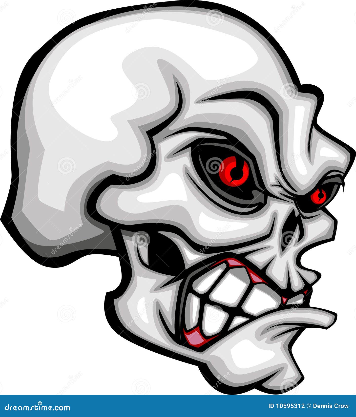 Cartoon Skull Image Vector stock vector. Illustration of cross - 10595312