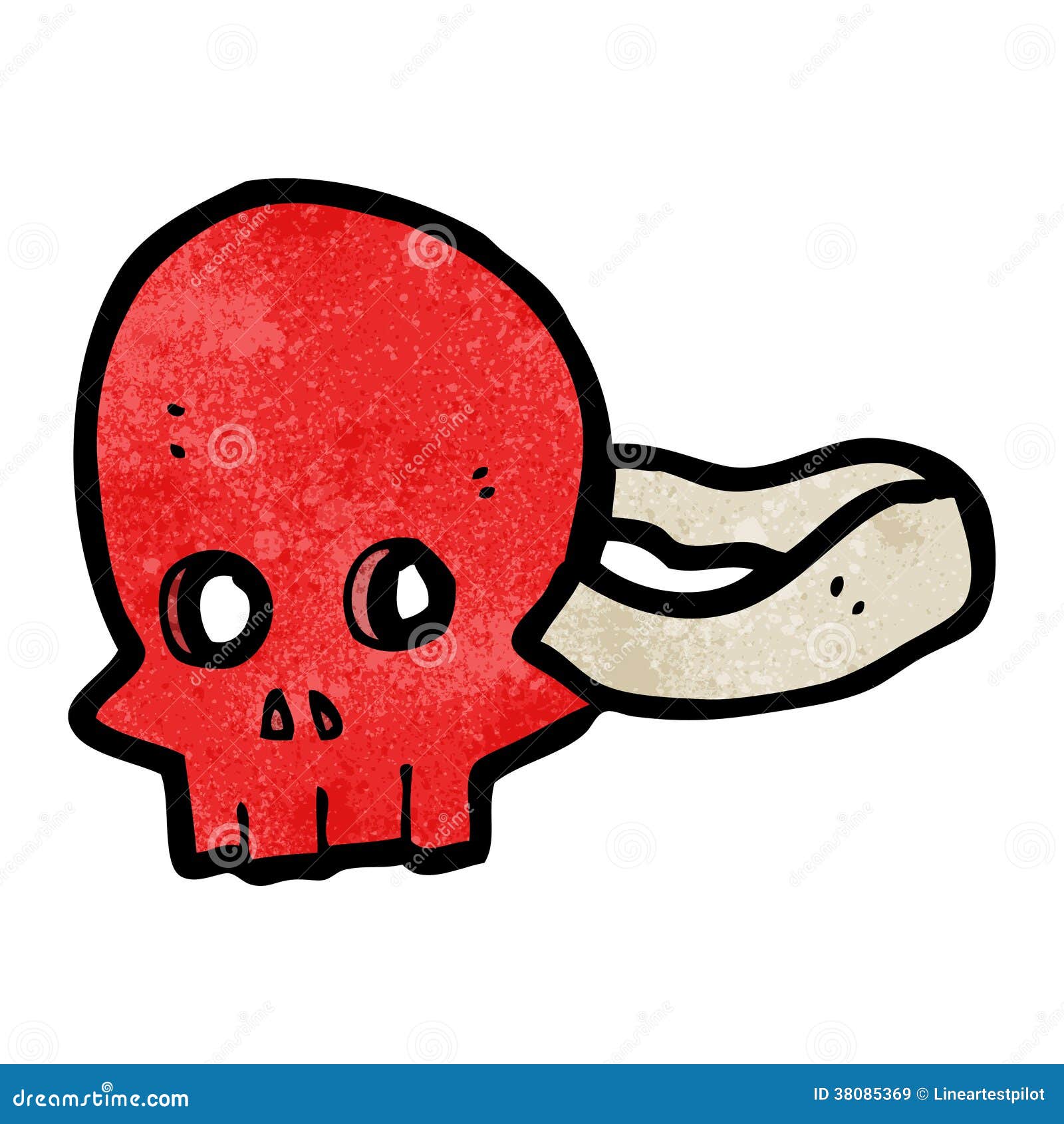 Cartoon skull mask stock vector. Illustration of crazy - 38085369