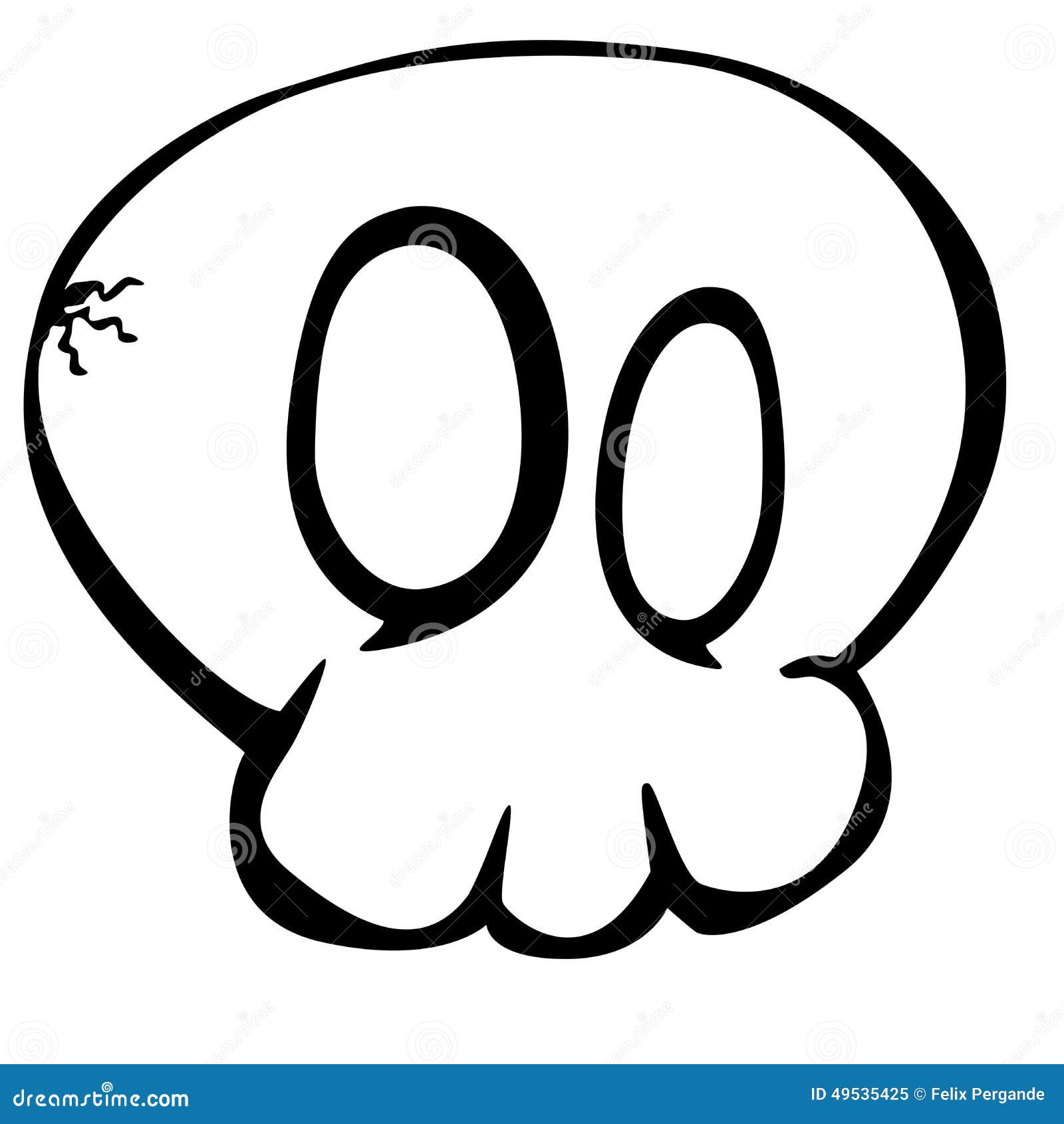 Cartoon Skull stock illustration. Illustration of skull - 49535425