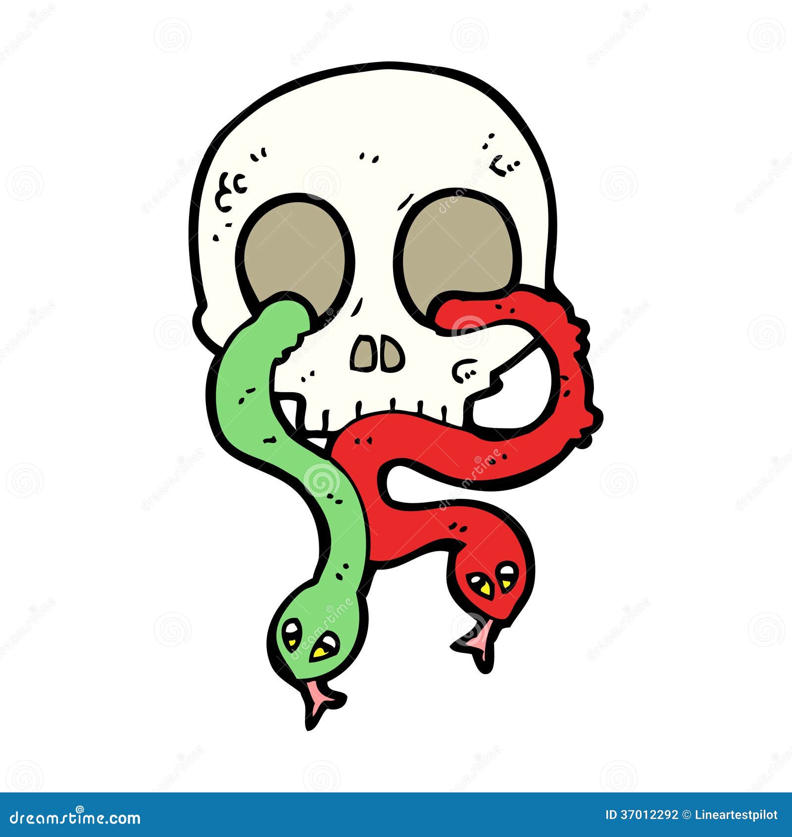 Skull And Snakes Royalty-Free Illustration | CartoonDealer.com #49417932