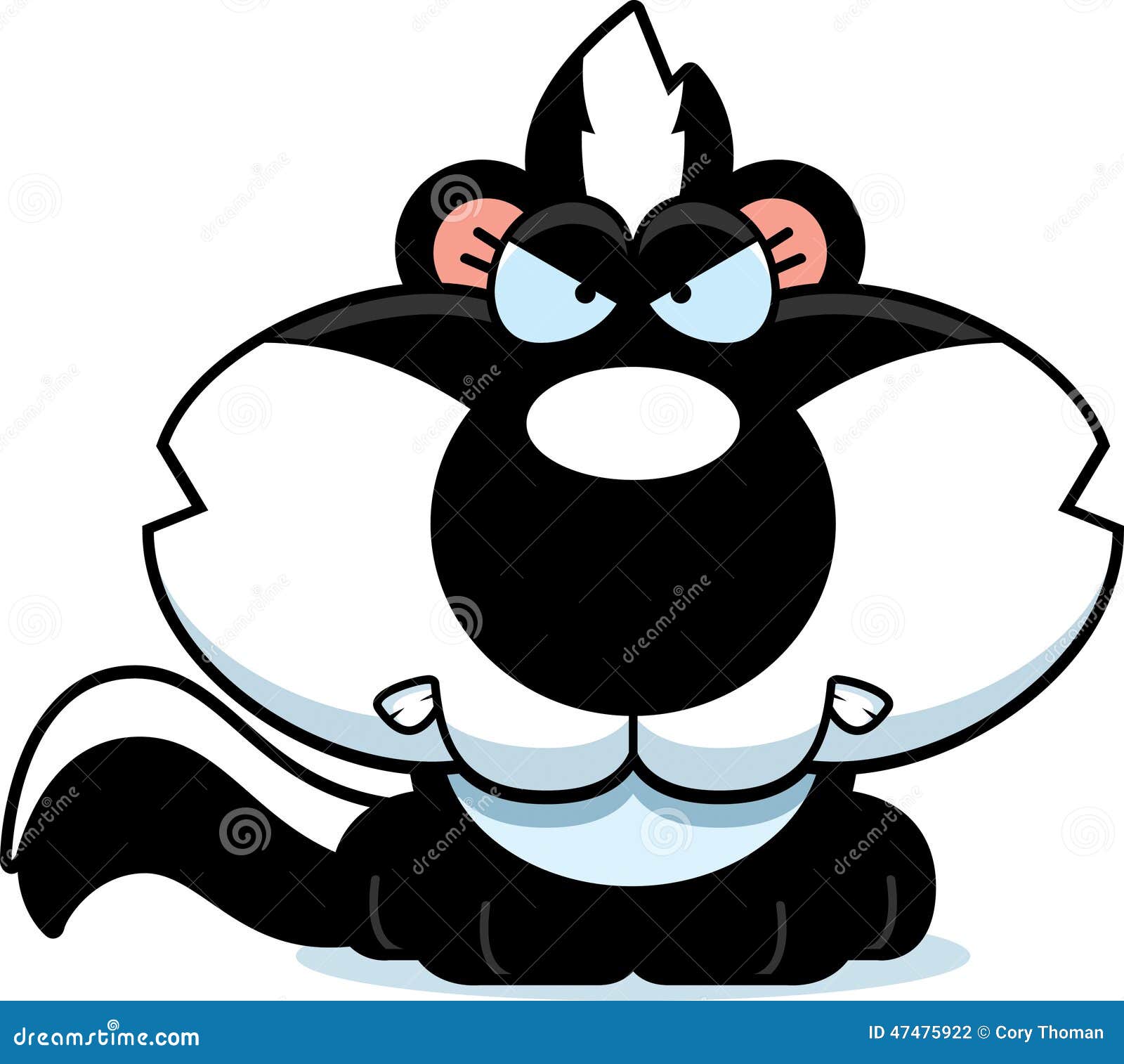 Cartoon Skunk Angry stock vector. Illustration of baby - 47475922