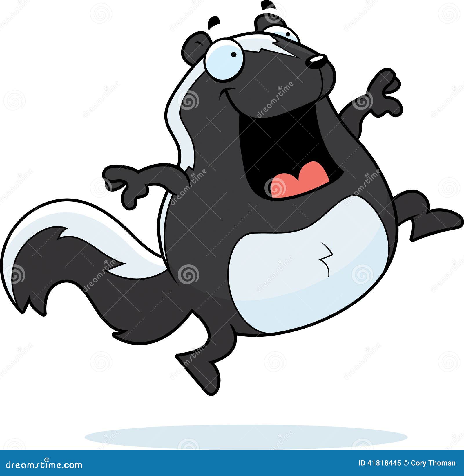 Cartoon Skunk Jumping stock vector. Illustration of stink - 41818445