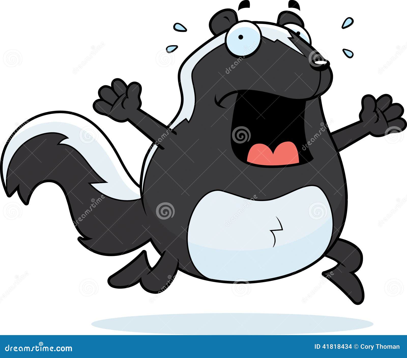 Cartoon Skunk Panic stock vector. Illustration of cartoon - 41818434