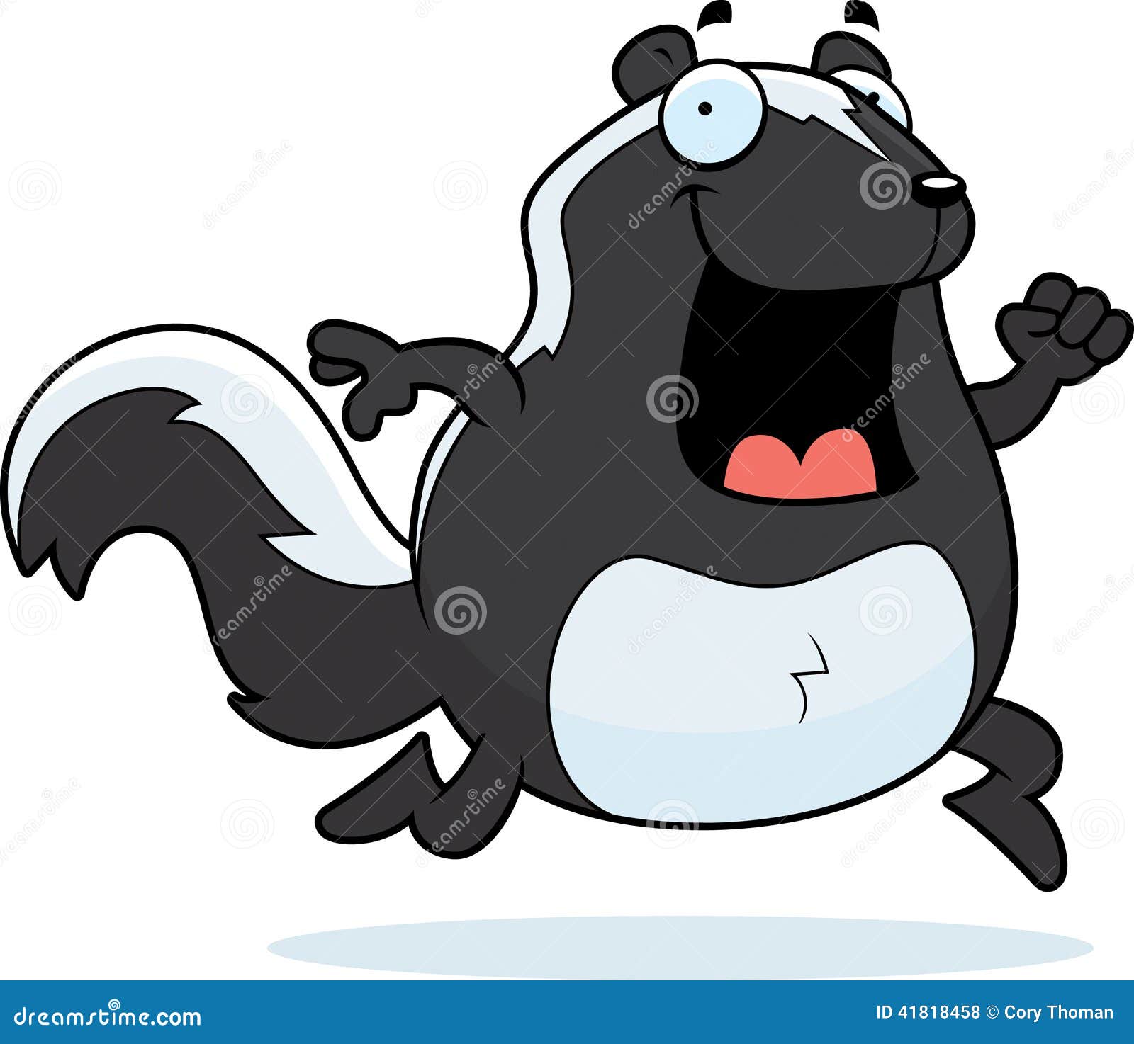 Cartoon Skunk Running stock vector. Illustration of cartoon - 41818458