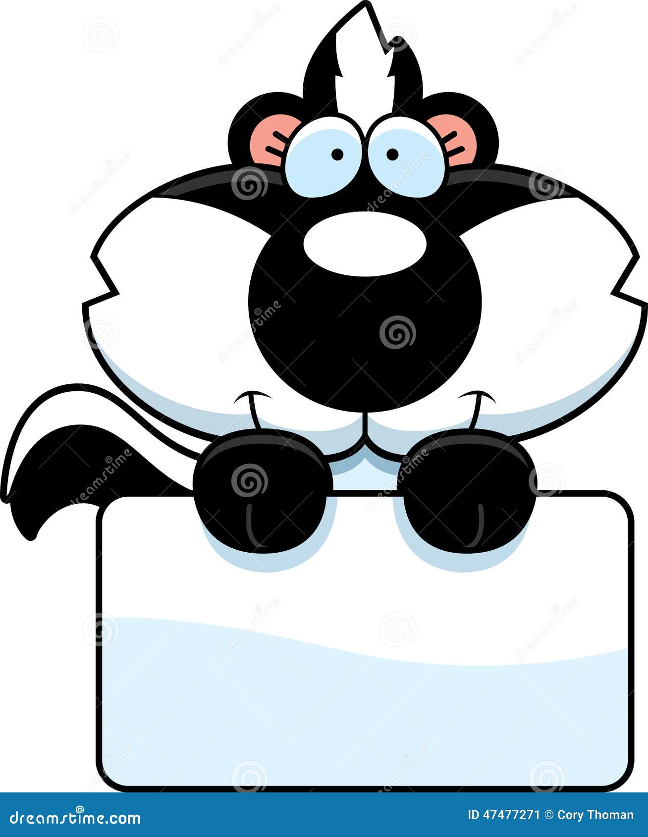Cartoon Skunk Sign stock vector. Illustration of baby - 47477271