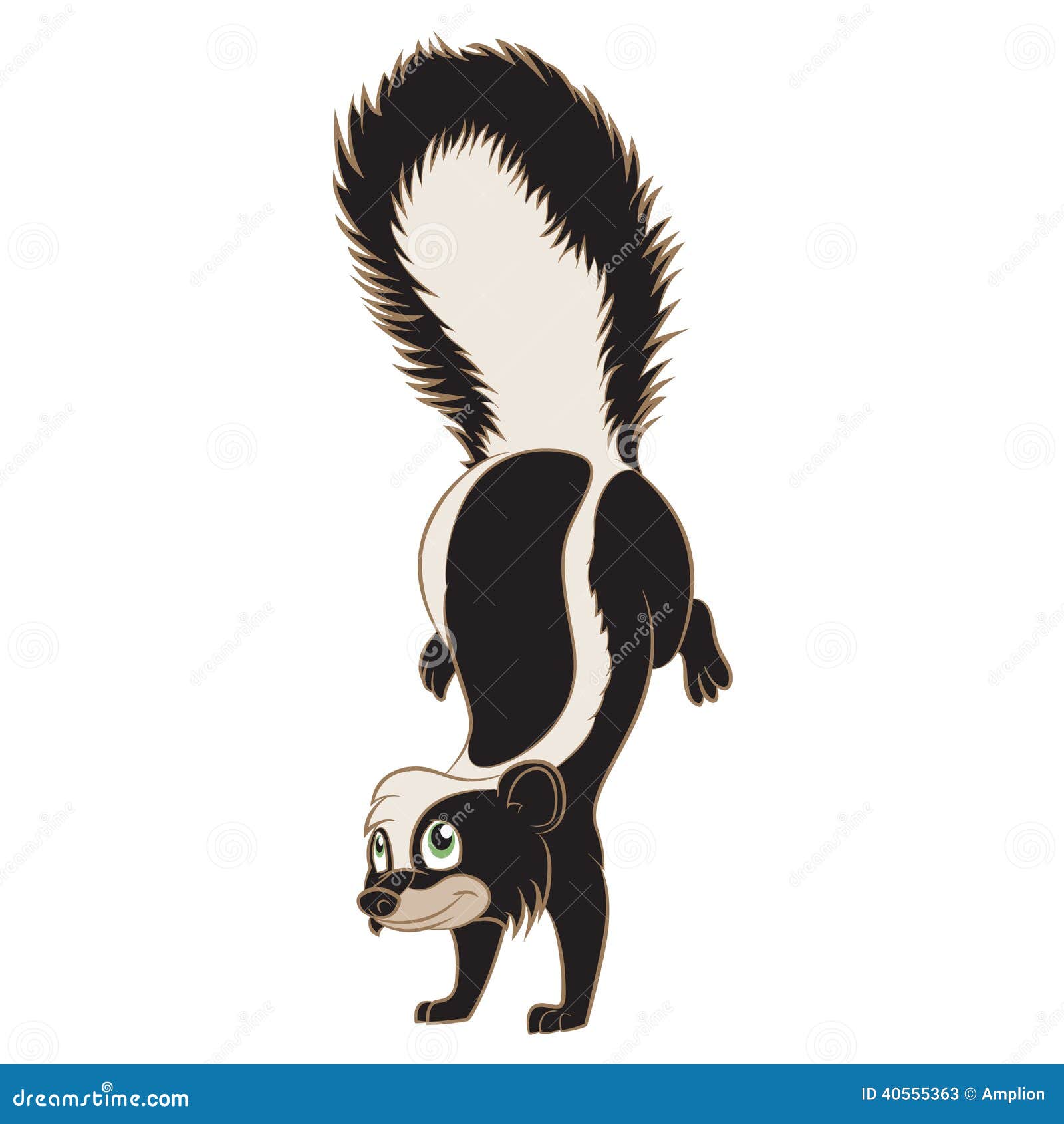 Cartoon Skunk stock image. Image of cartoons, smiley - 40555363