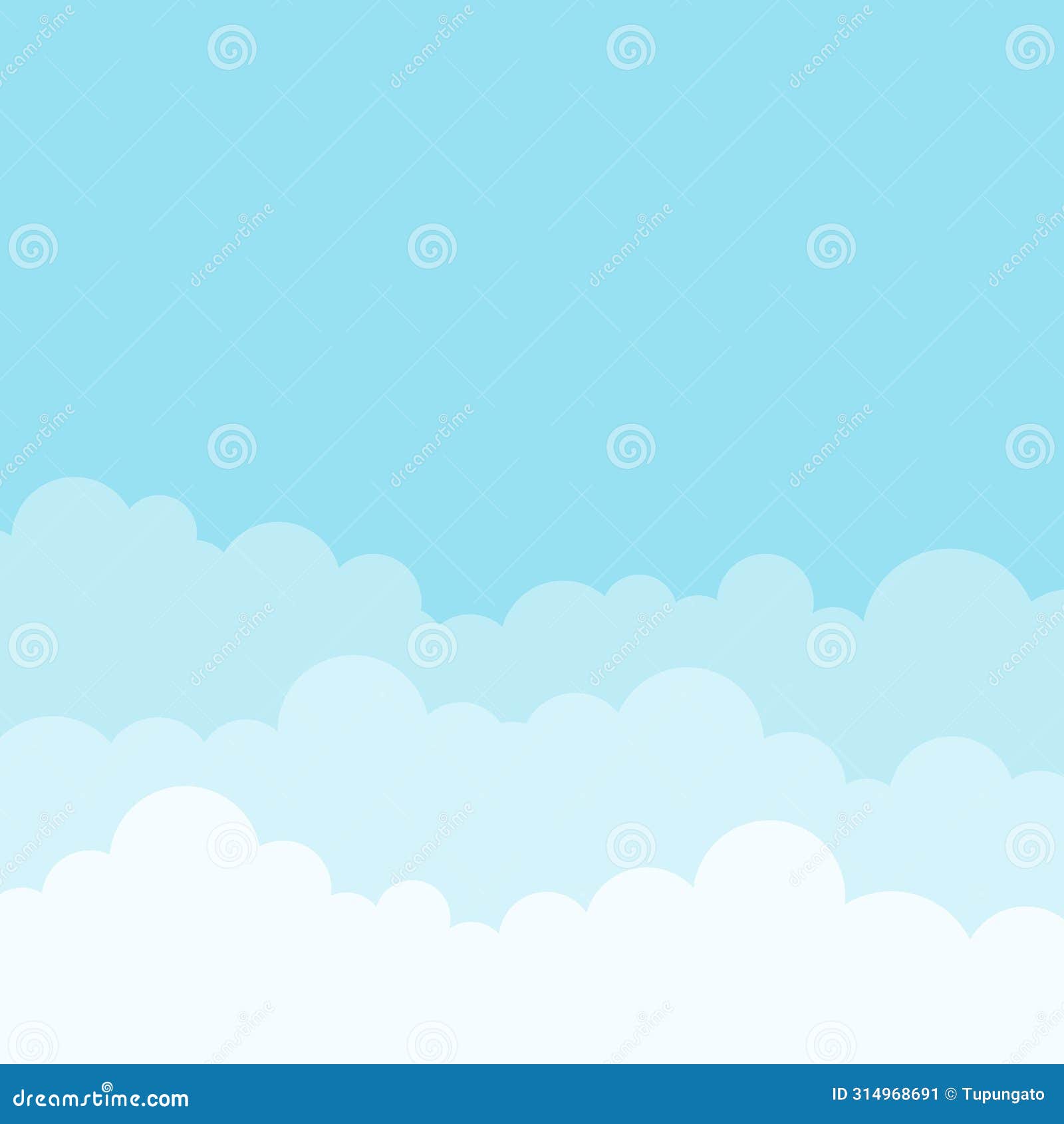 Cartoon Sky Background with Clouds Stock Vector - Illustration of ...