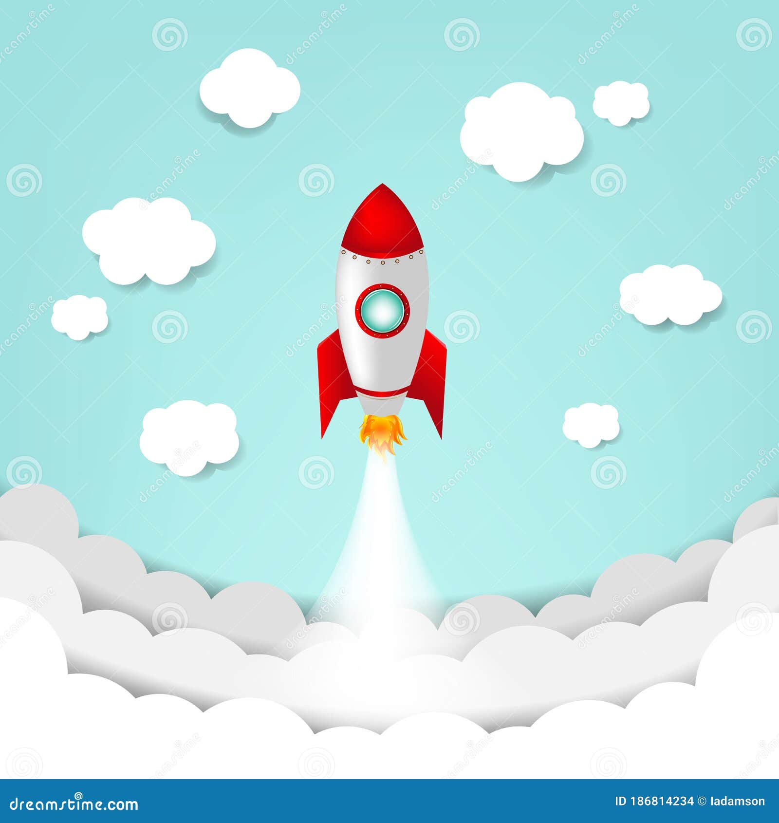 Rocket Cloud Logo Design Template. Cloud Tech Logo Designs Template ...