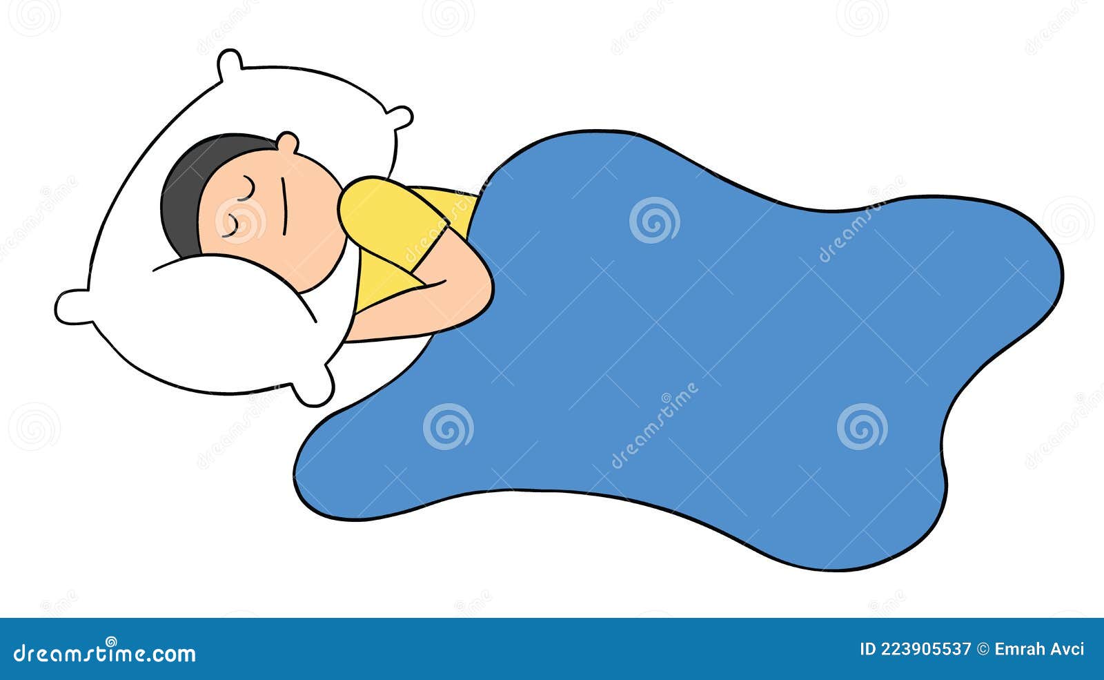 Cartoon Sleeping Man Vector Illustration Stock Vector - Illustration of ...