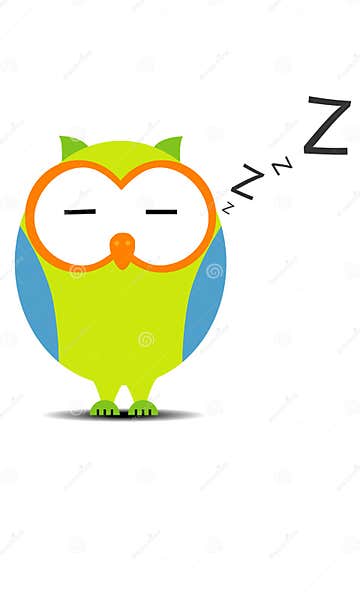 Cartoon Sleeping Owls. Vector EPS 10. Colours. Stock Vector ...