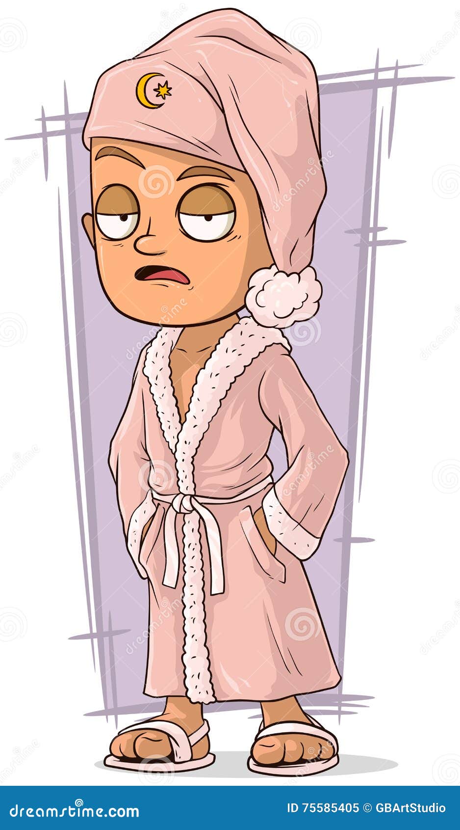 Cartoon Of Sleepy Little Boy Yawning Stock Image | CartoonDealer.com ...