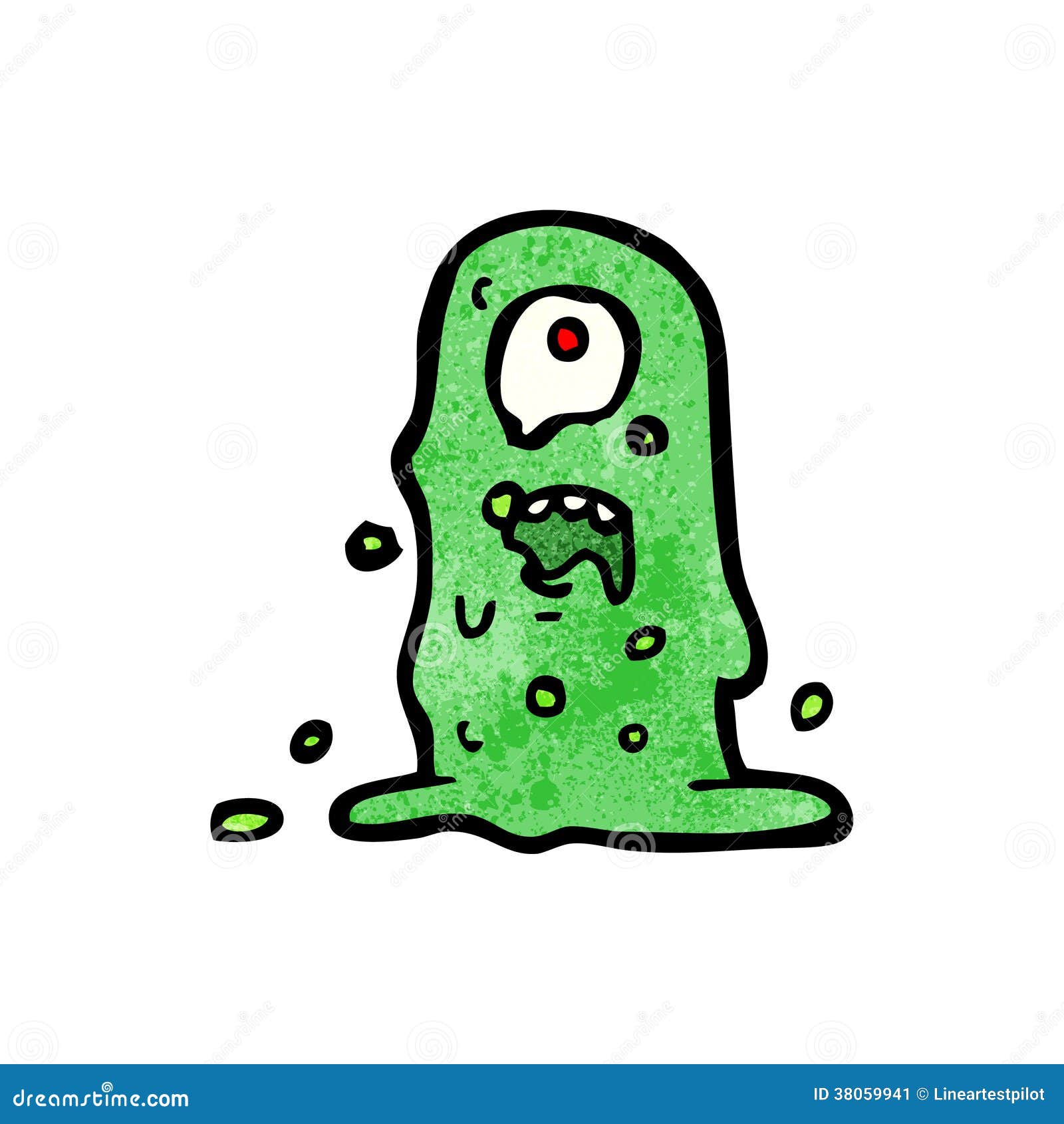 Cartoon slime blob monster stock vector. Illustration of cute - 38059941