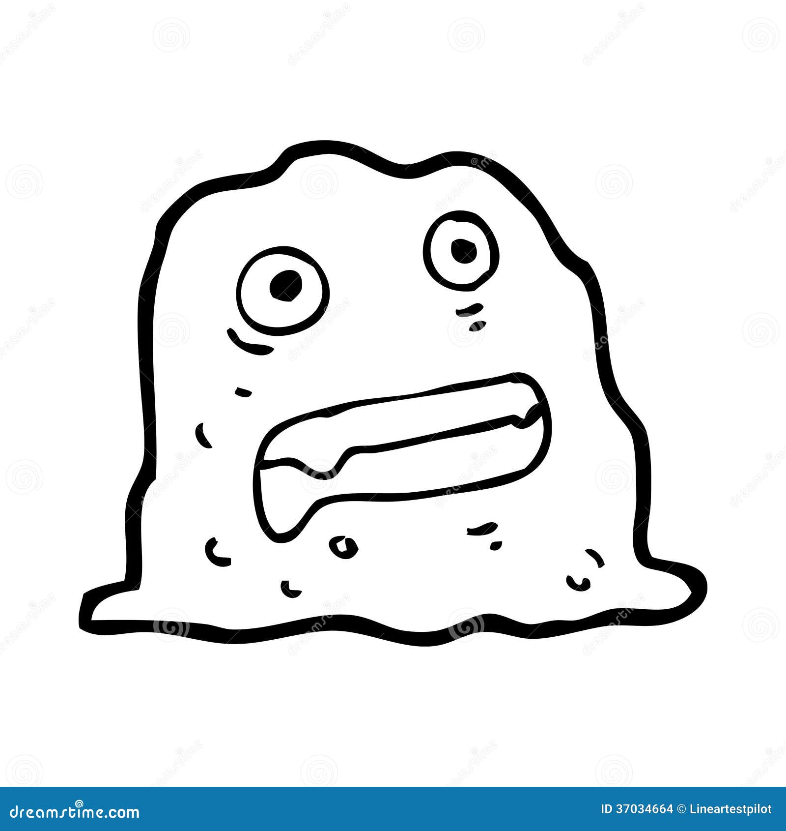Cartoon slime creature stock illustration. Illustration of monster ...