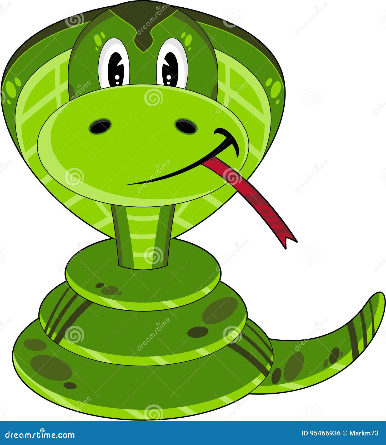 Cartoon Slippery Snake In Pot Vector Illustration | CartoonDealer.com ...
