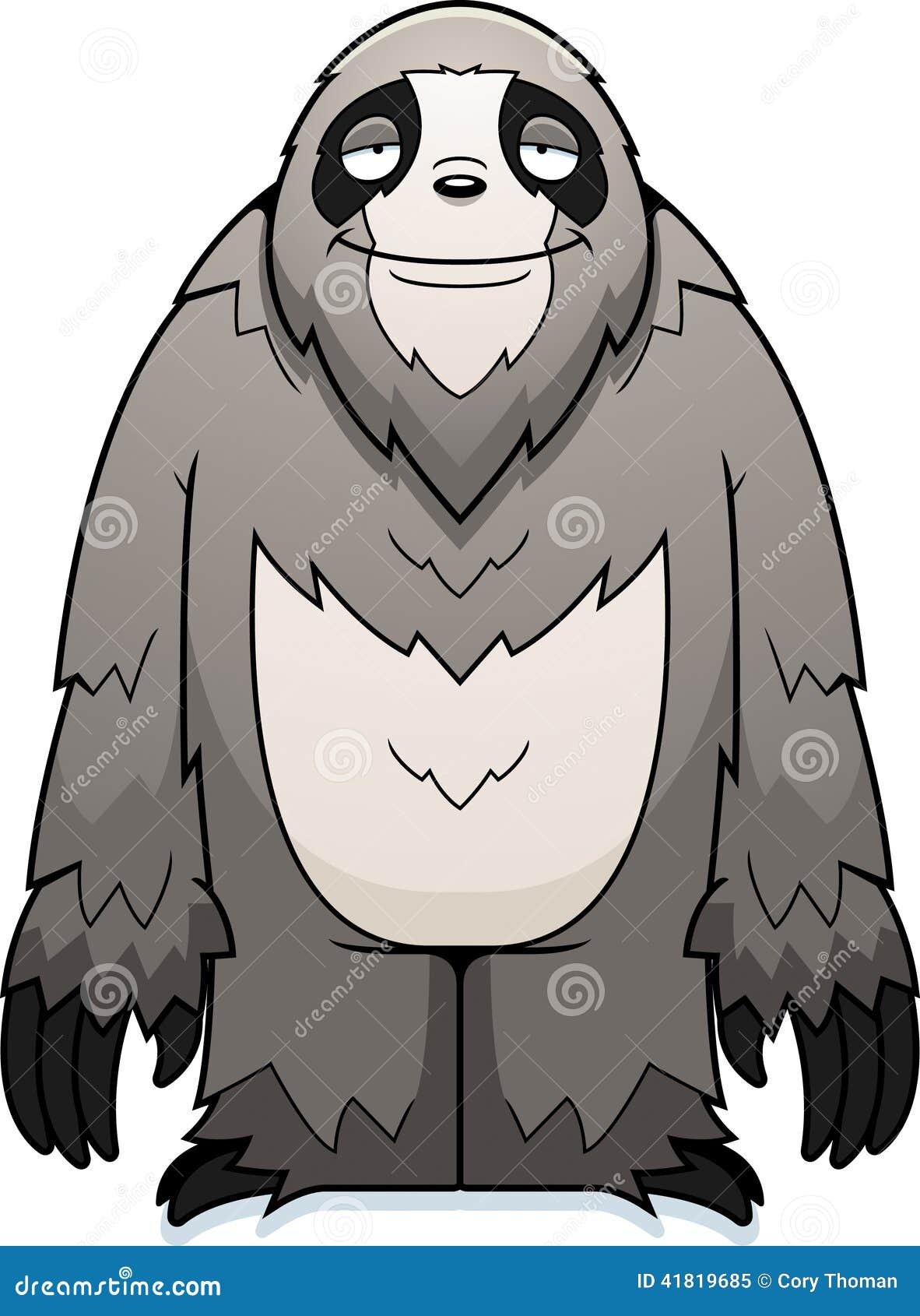 Cartoon Sloth Smiling Stock Vector - Image: 41819685