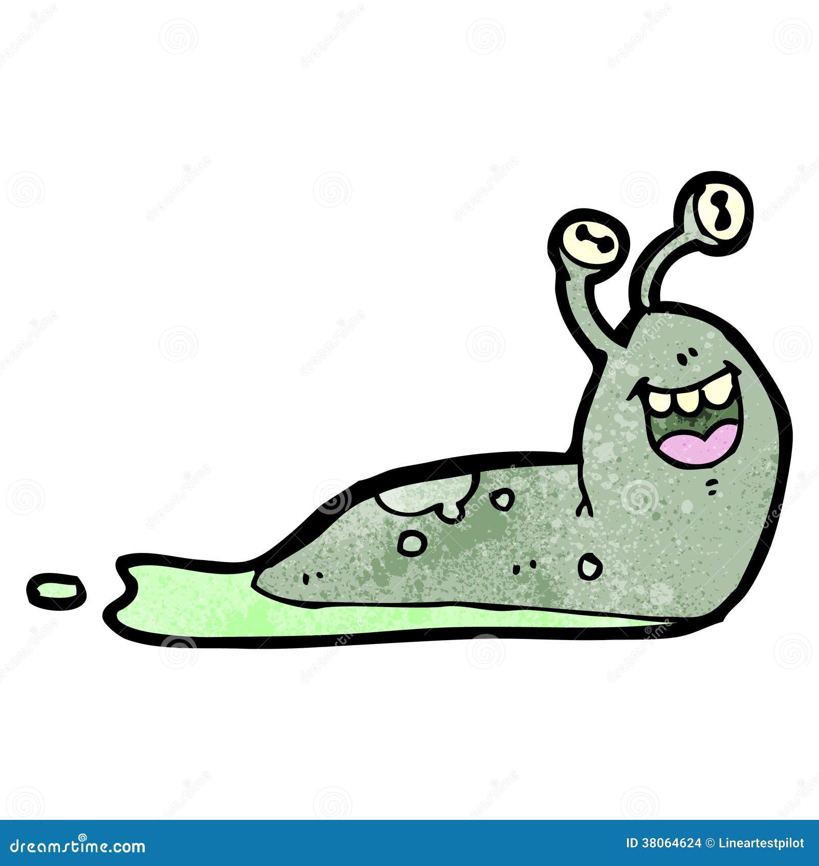 Cartoon slug stock vector. Illustration of funny, drawing - 38064624