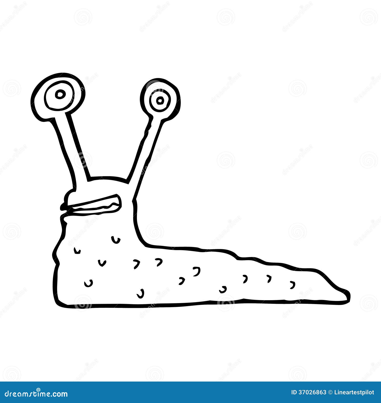 Cartoon slug stock illustration. Illustration of design - 37026863
