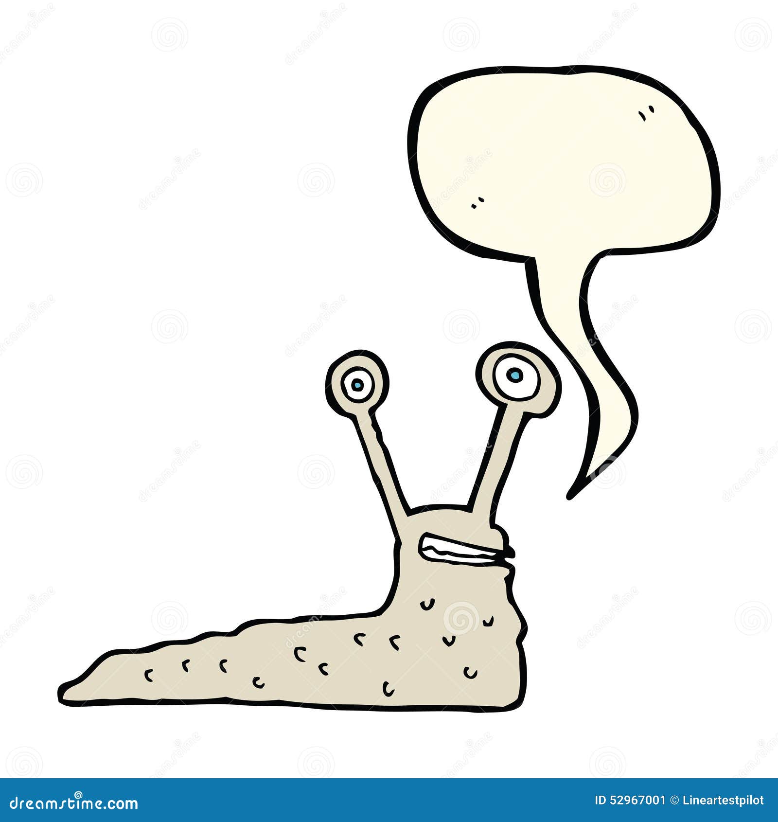 Cartoon Slug with Speech Bubble Stock Illustration - Illustration of ...