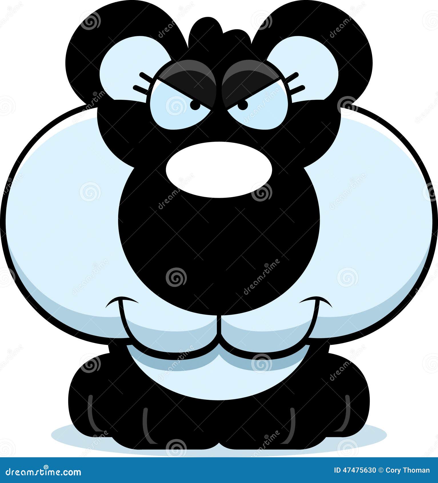 Cartoon Sly Panda Cub stock vector. Illustration of smiling - 47475630