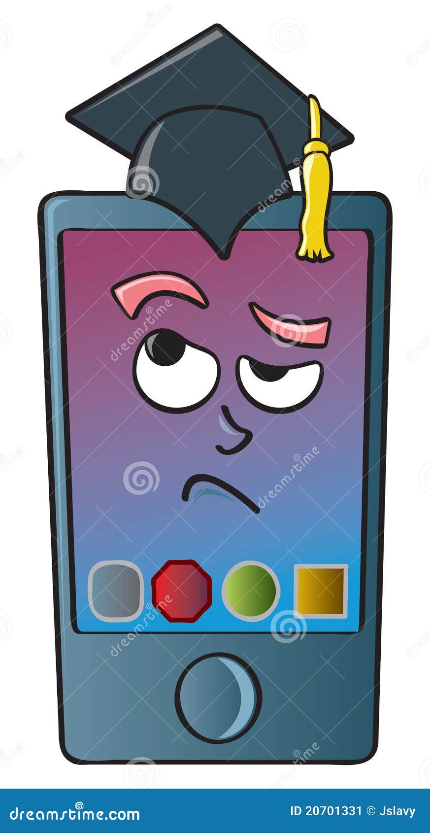 Cartoon Smart Phone stock vector. Illustration of furled - 20701331