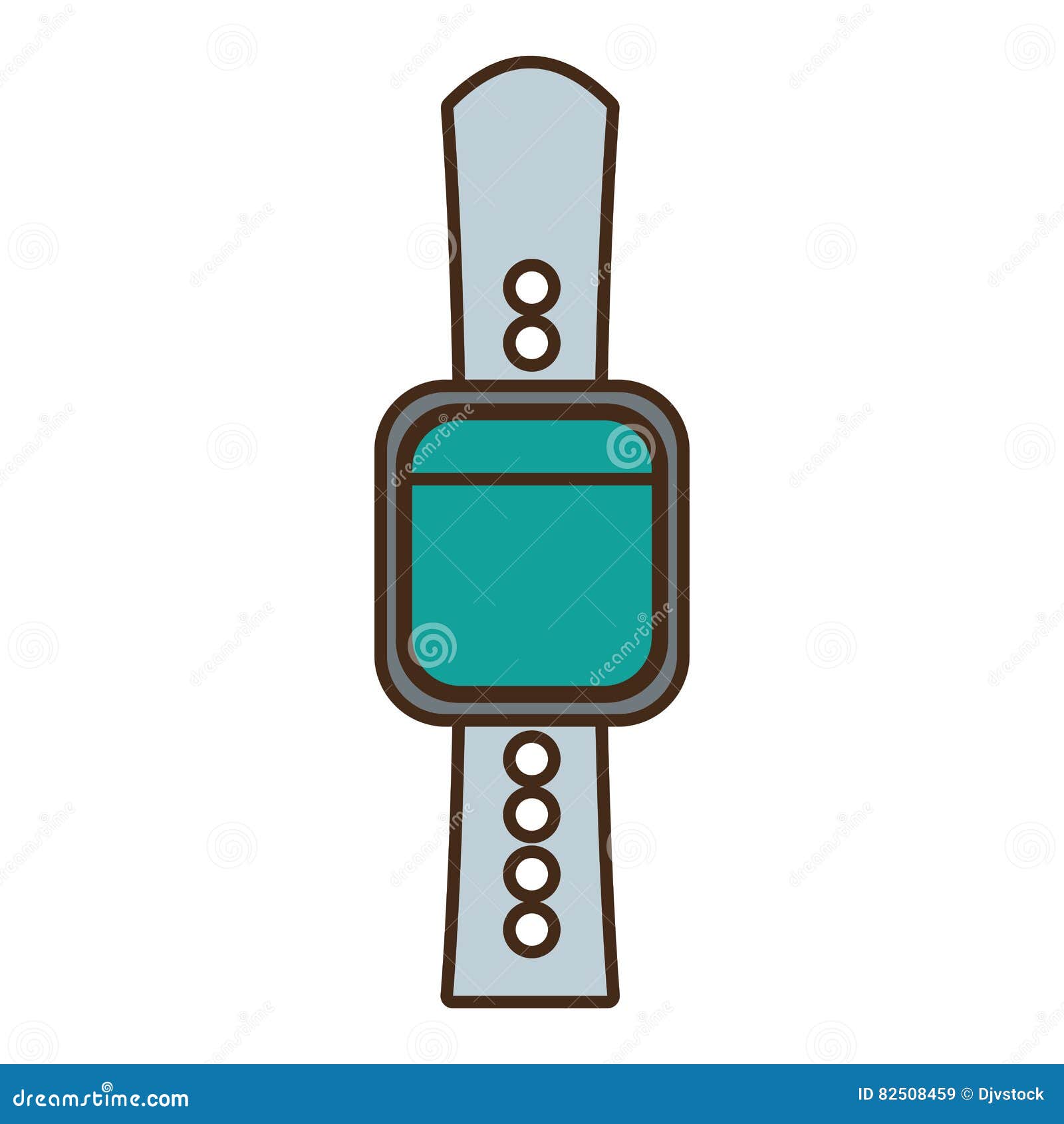 Cartoon Smart Watch Wearable Technology Stock Vector - Illustration of ...