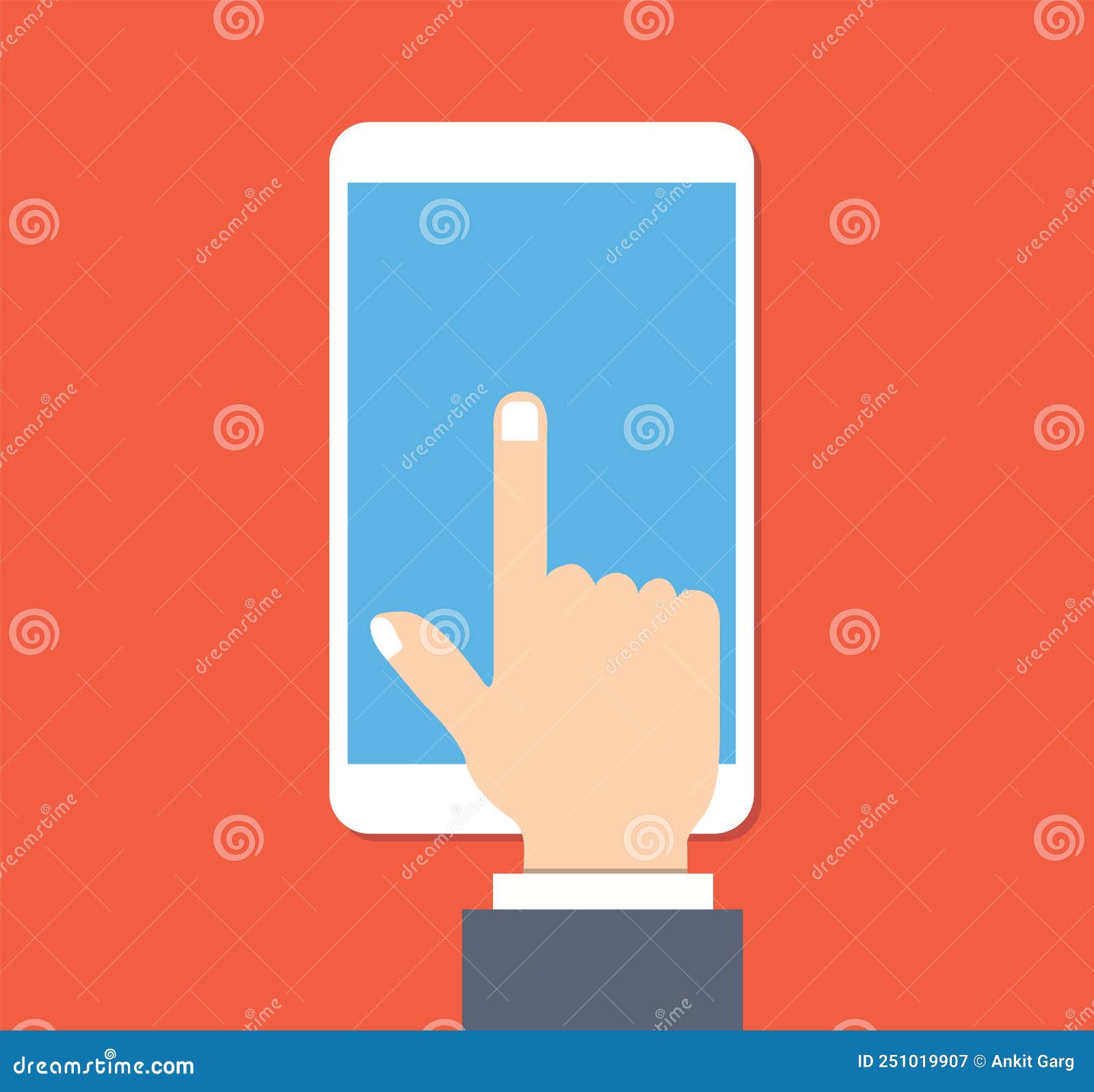 Cartoon Smartphone Hands Touch Screen Icon Web Game Asset Illustration ...