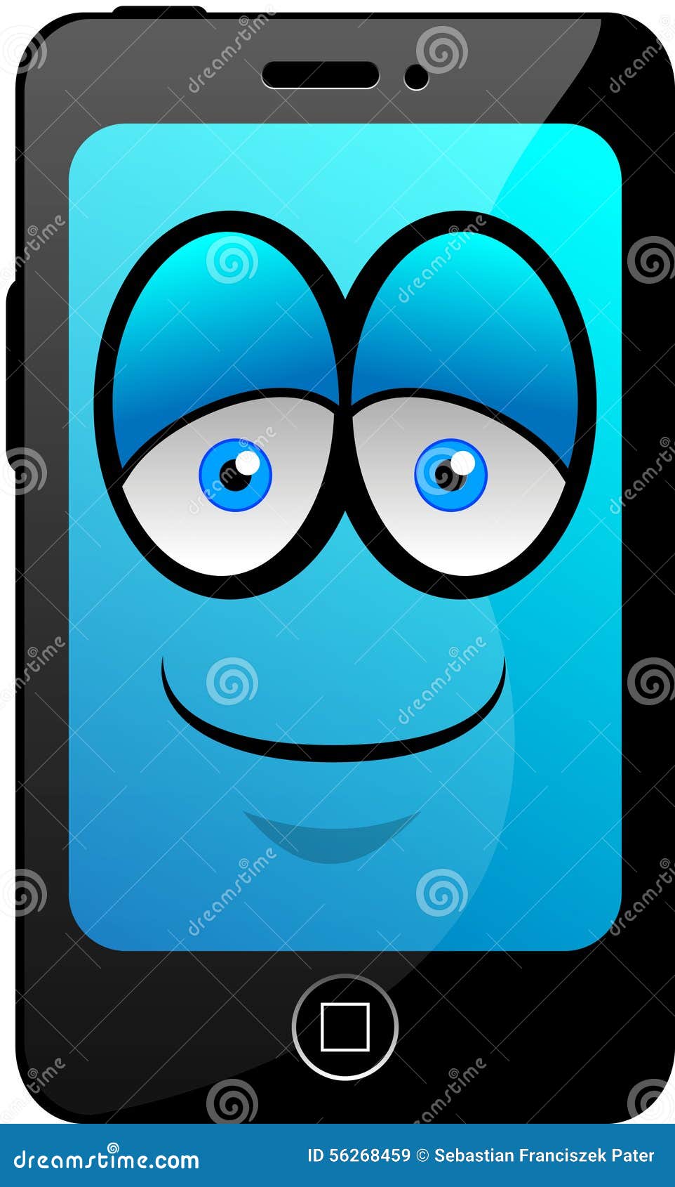 Cartoon Smartphone stock vector. Illustration of screen - 56268459
