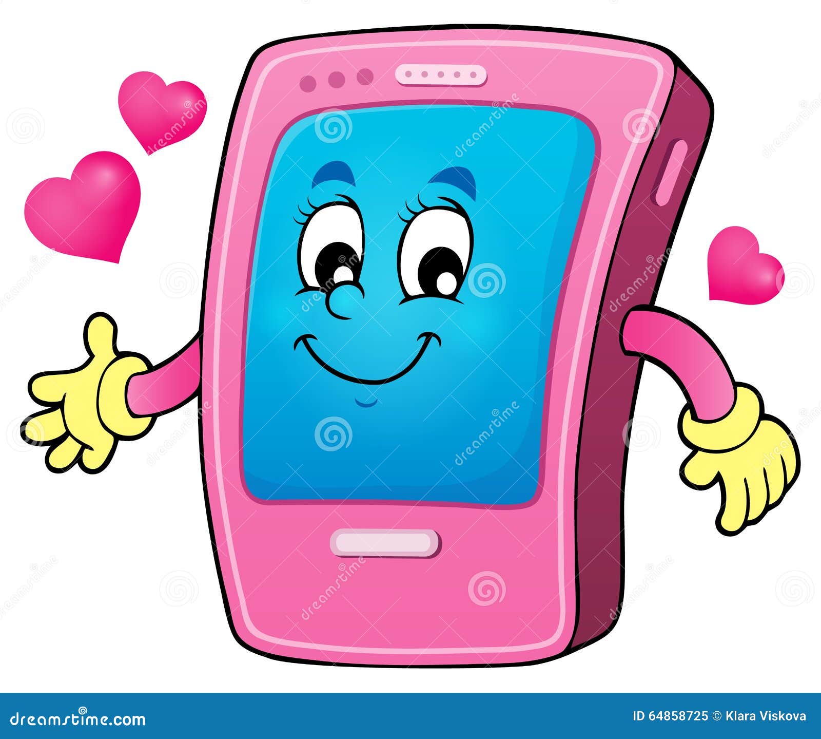 Cartoon Smartphone Helping A Woman To Do Hamstring Stretch Exercise ...