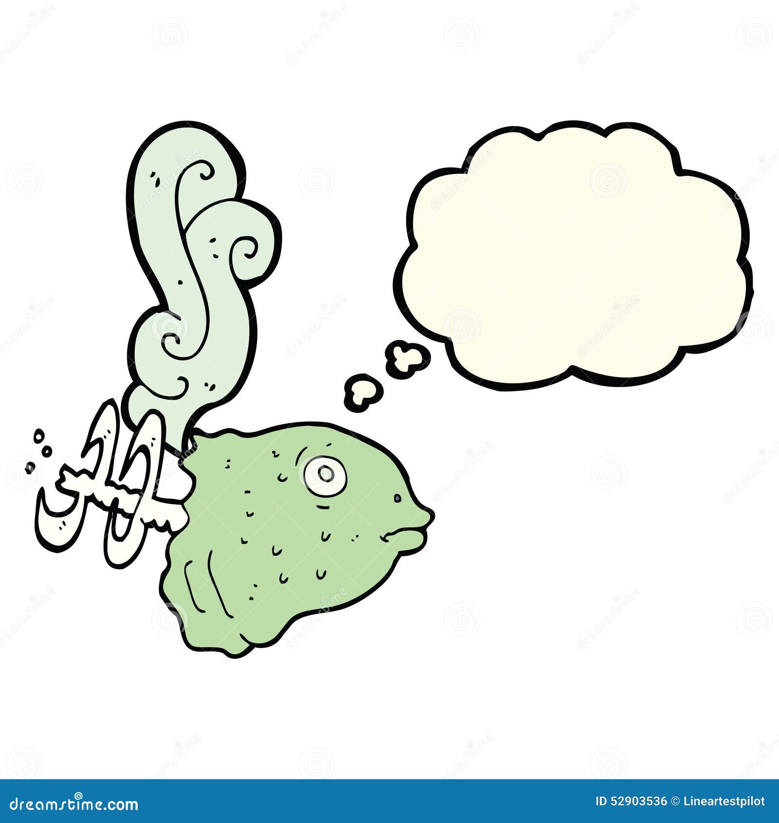 A Cartoon Cat With Smelly Fish | CartoonDealer.com #25910505