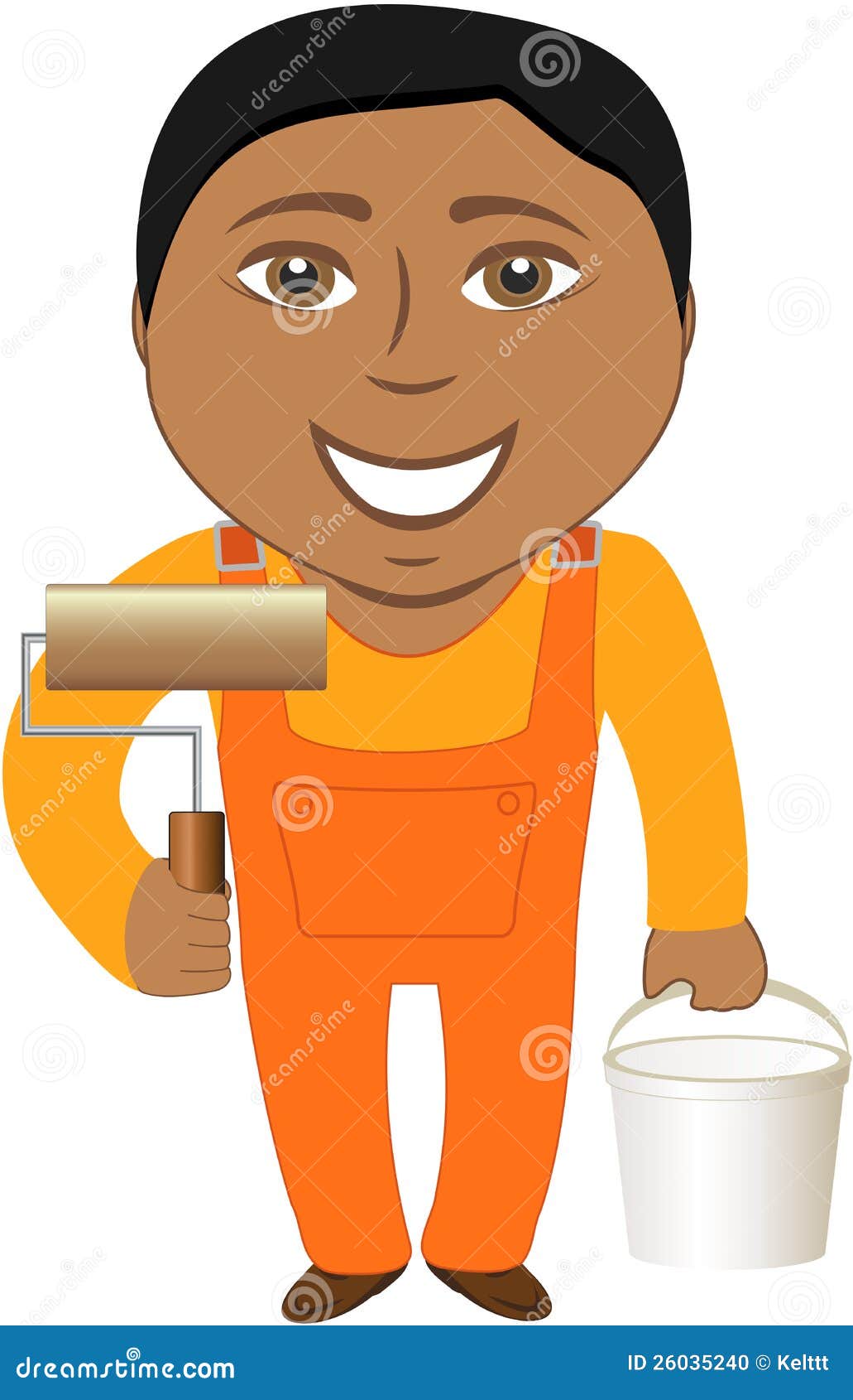Cartoon Smile Professional Painter Stock Vector - Illustration of ...
