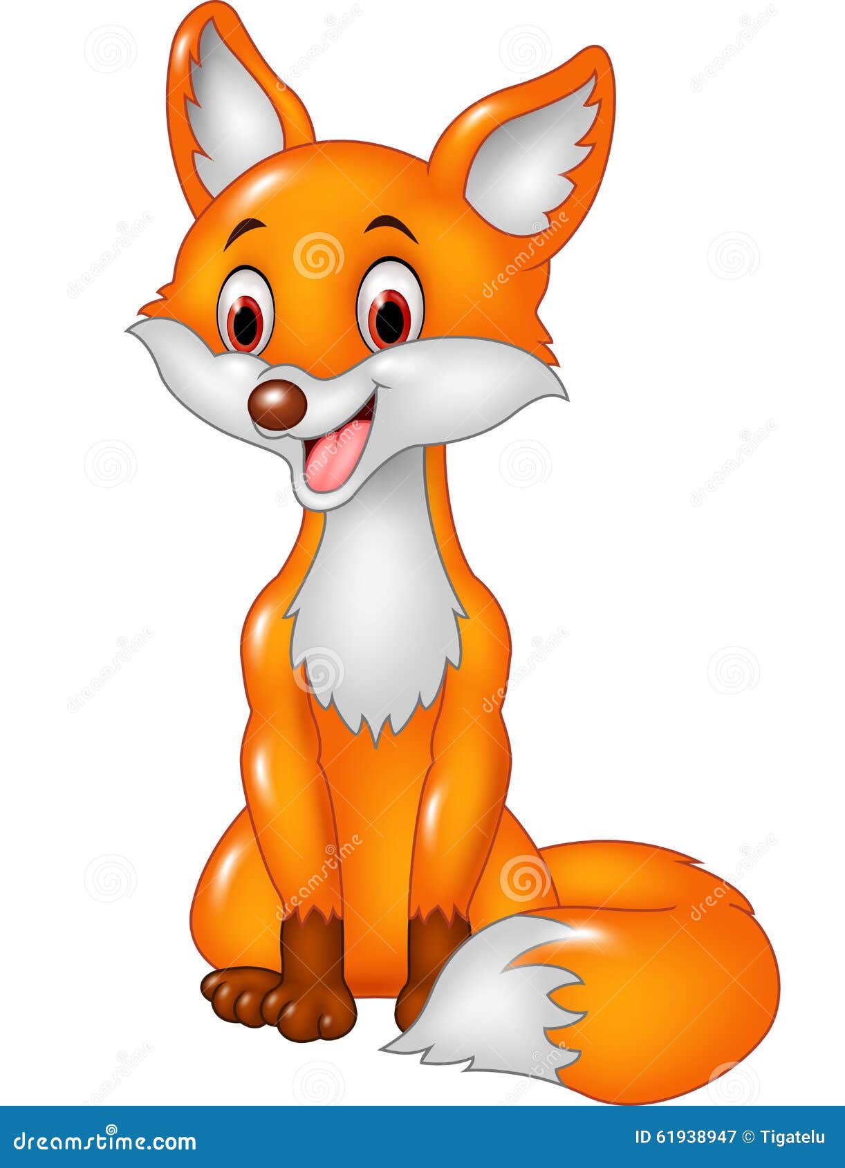Cartoon Smiley Fox Sitting Stock Illustrations – 7 Cartoon Smiley Fox ...