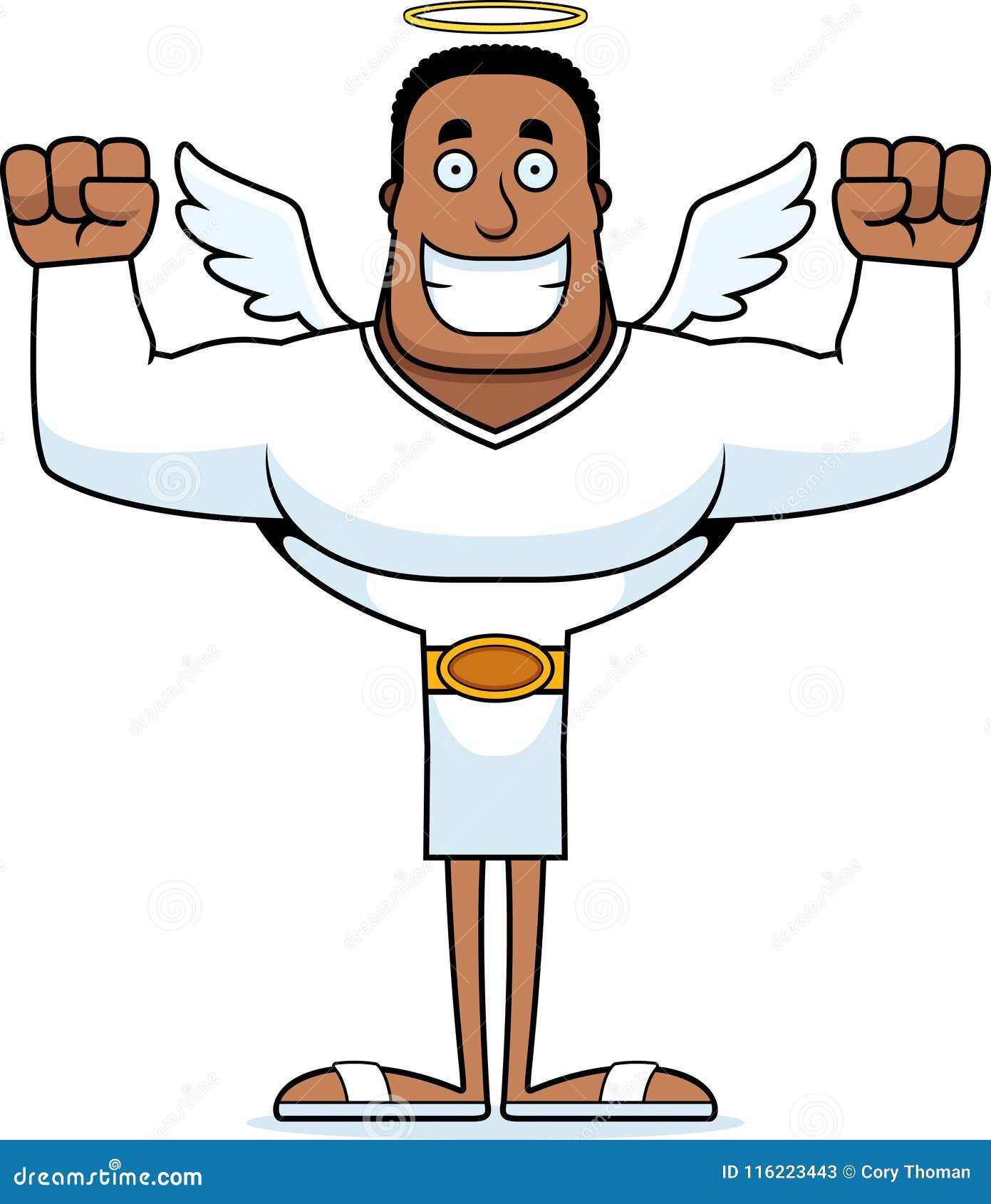 Cartoon Smiling Angel stock vector. Illustration of halo - 116223443