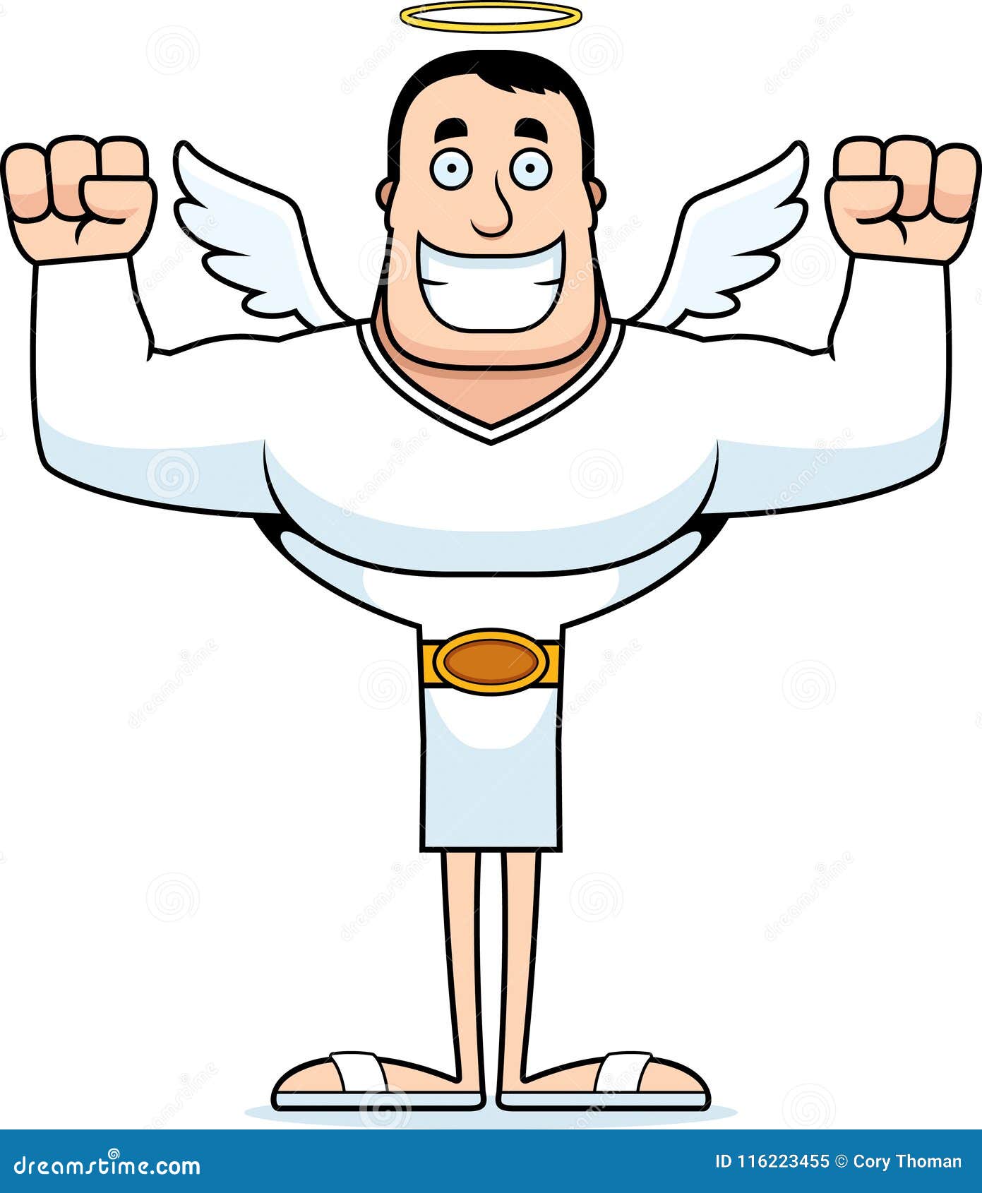 Cartoon Smiling Angel stock vector. Illustration of success - 116223455