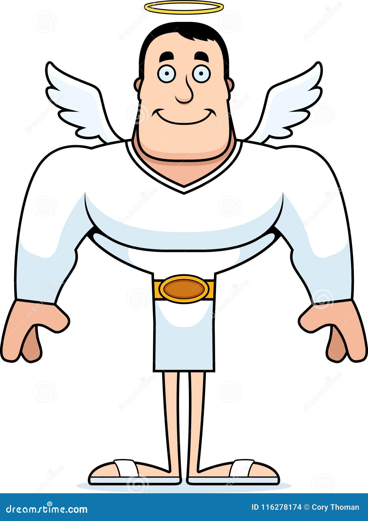 Cartoon Smiling Angel stock vector. Illustration of angel - 116278174