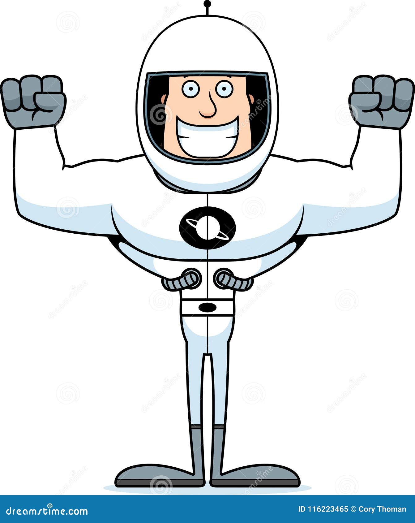 Cartoon Smiling Astronaut stock vector. Illustration of success - 116223465