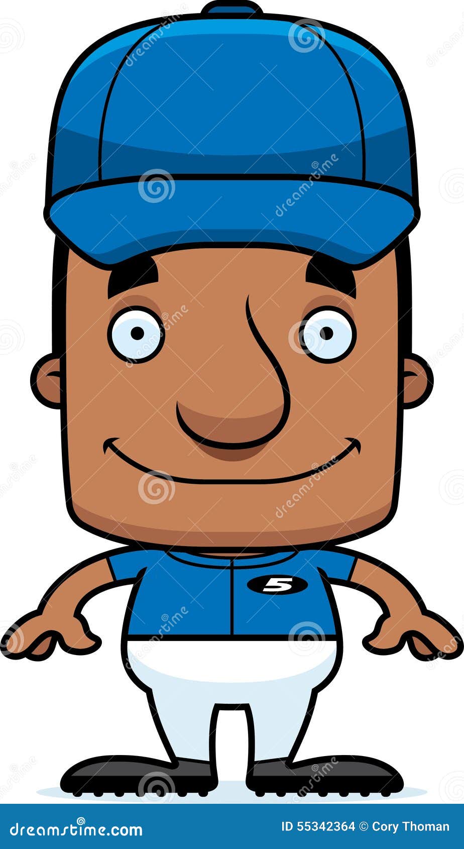 Cartoon Smiling Baseball Player Man Stock Vector - Illustration of ...
