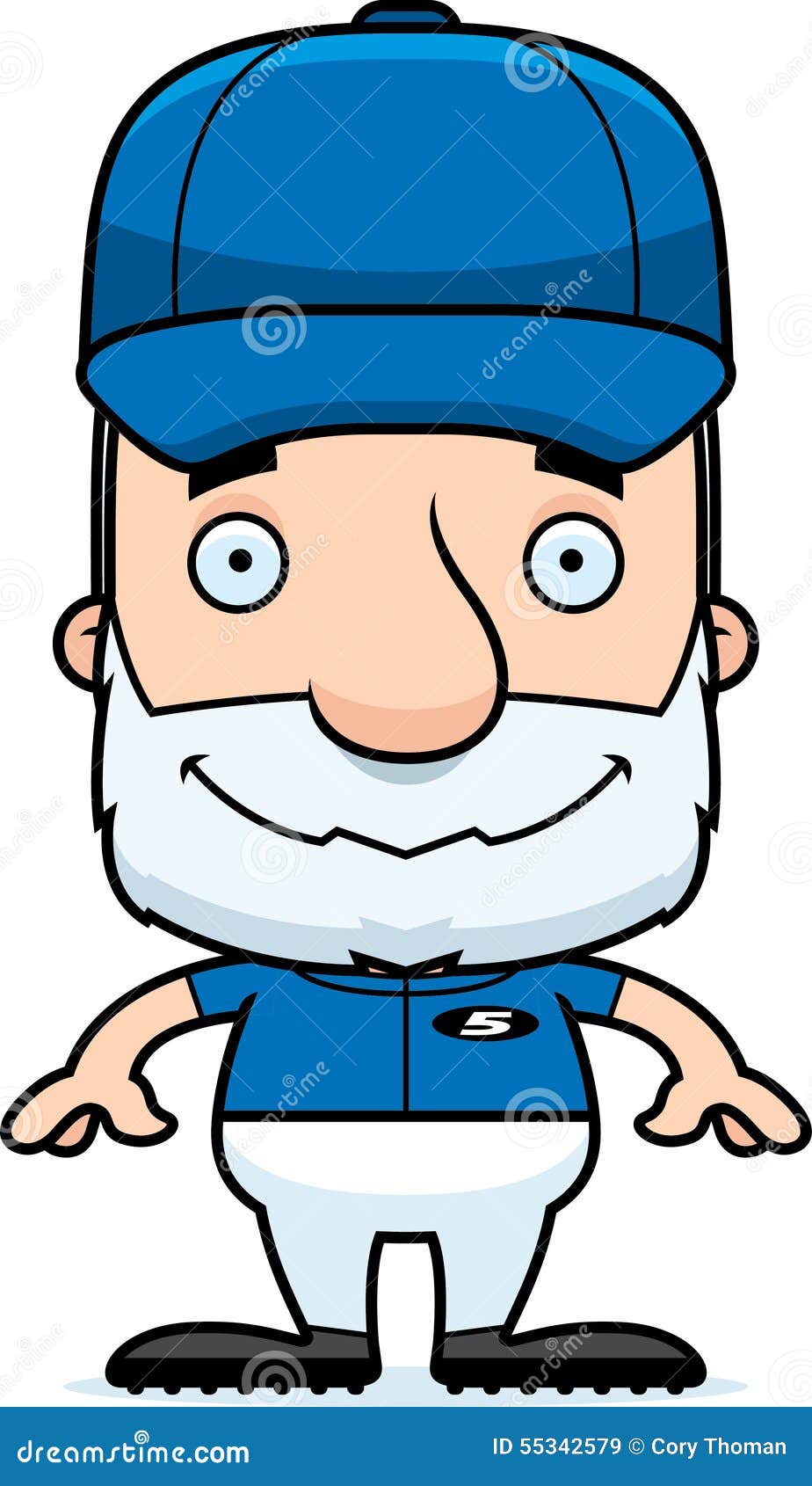 Cartoon Smiling Baseball Player Man Stock Vector - Illustration of ...