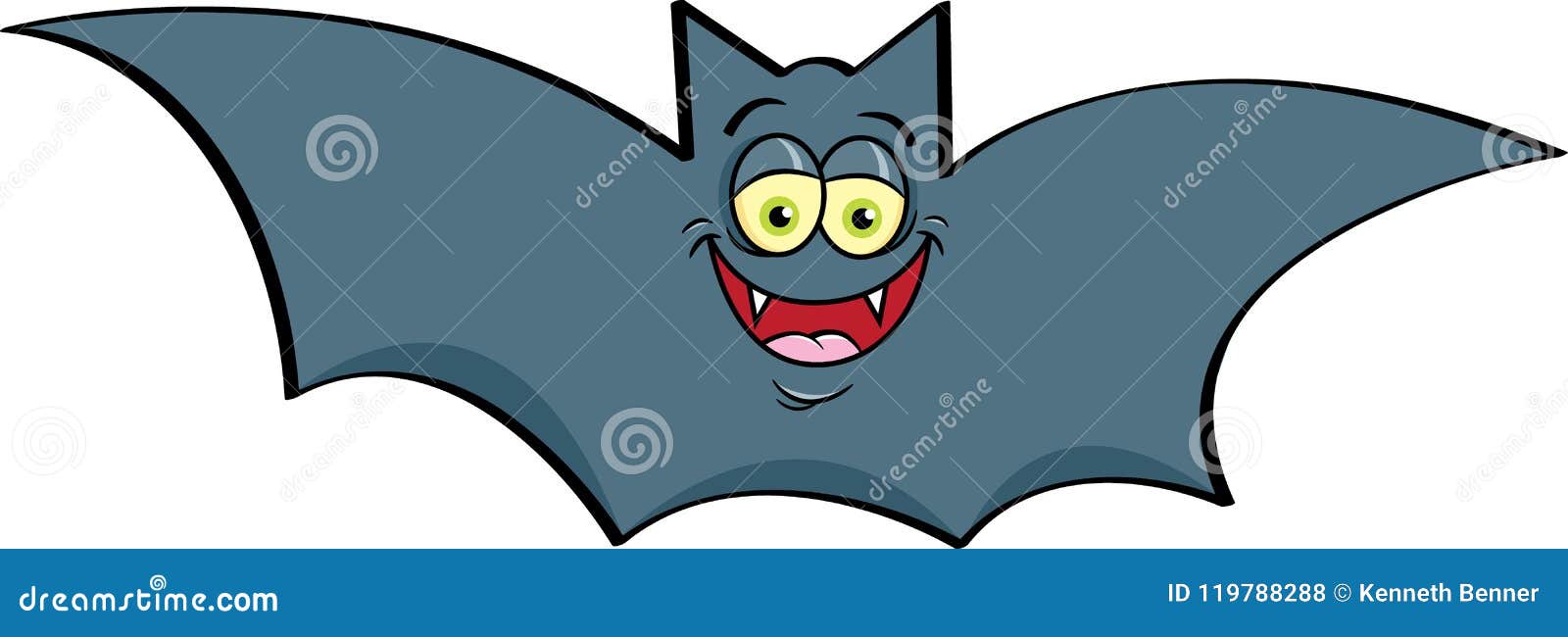 Cartoon smiling bat stock vector. Illustration of cartoon - 119788288