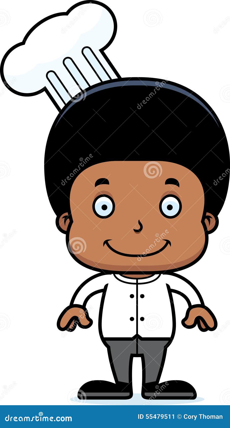 Cartoon Smiling Chef Boy stock vector. Illustration of graphic - 55479511