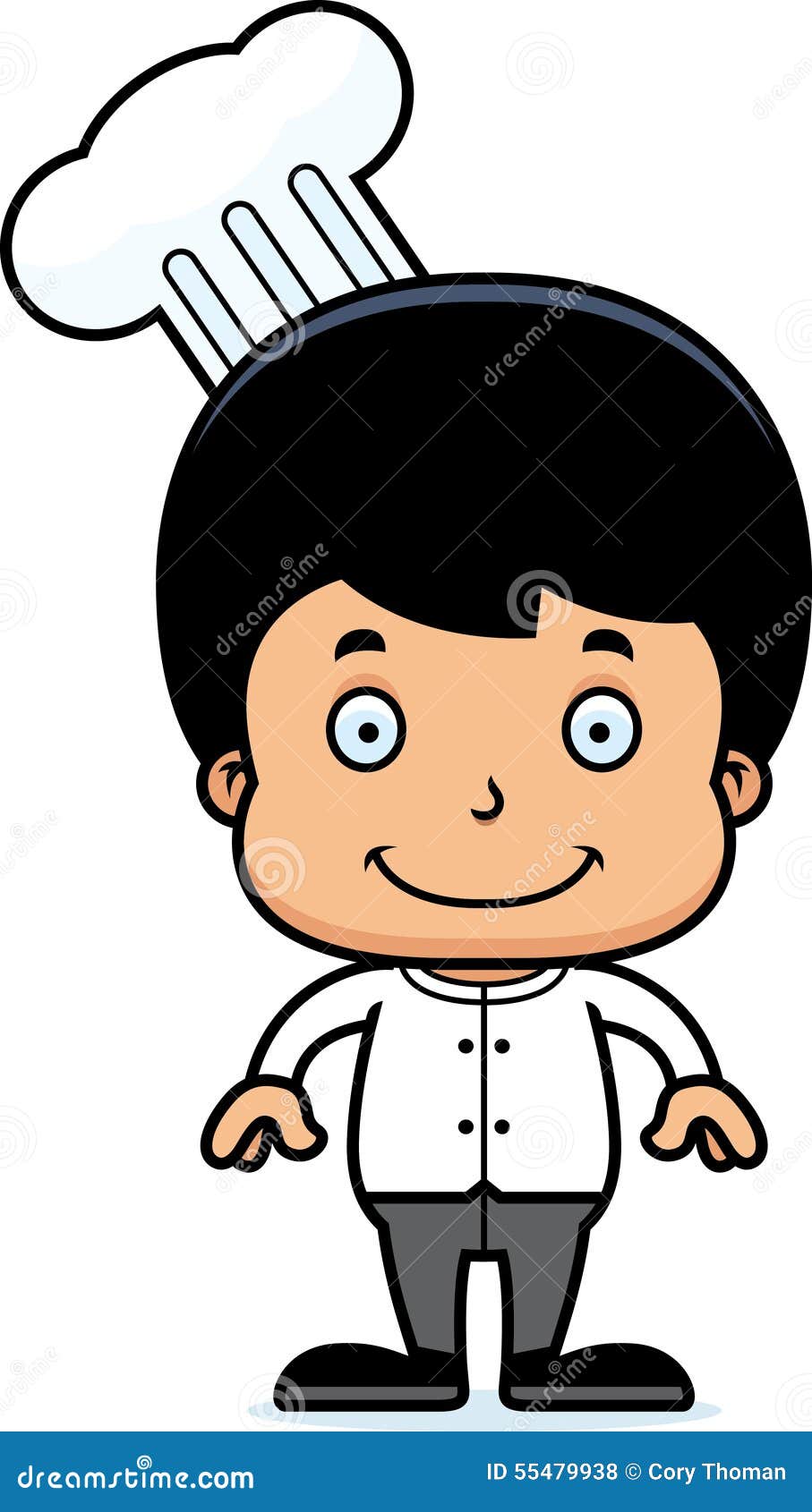 Cartoon Smiling Chef Boy stock vector. Illustration of chef - 55479938