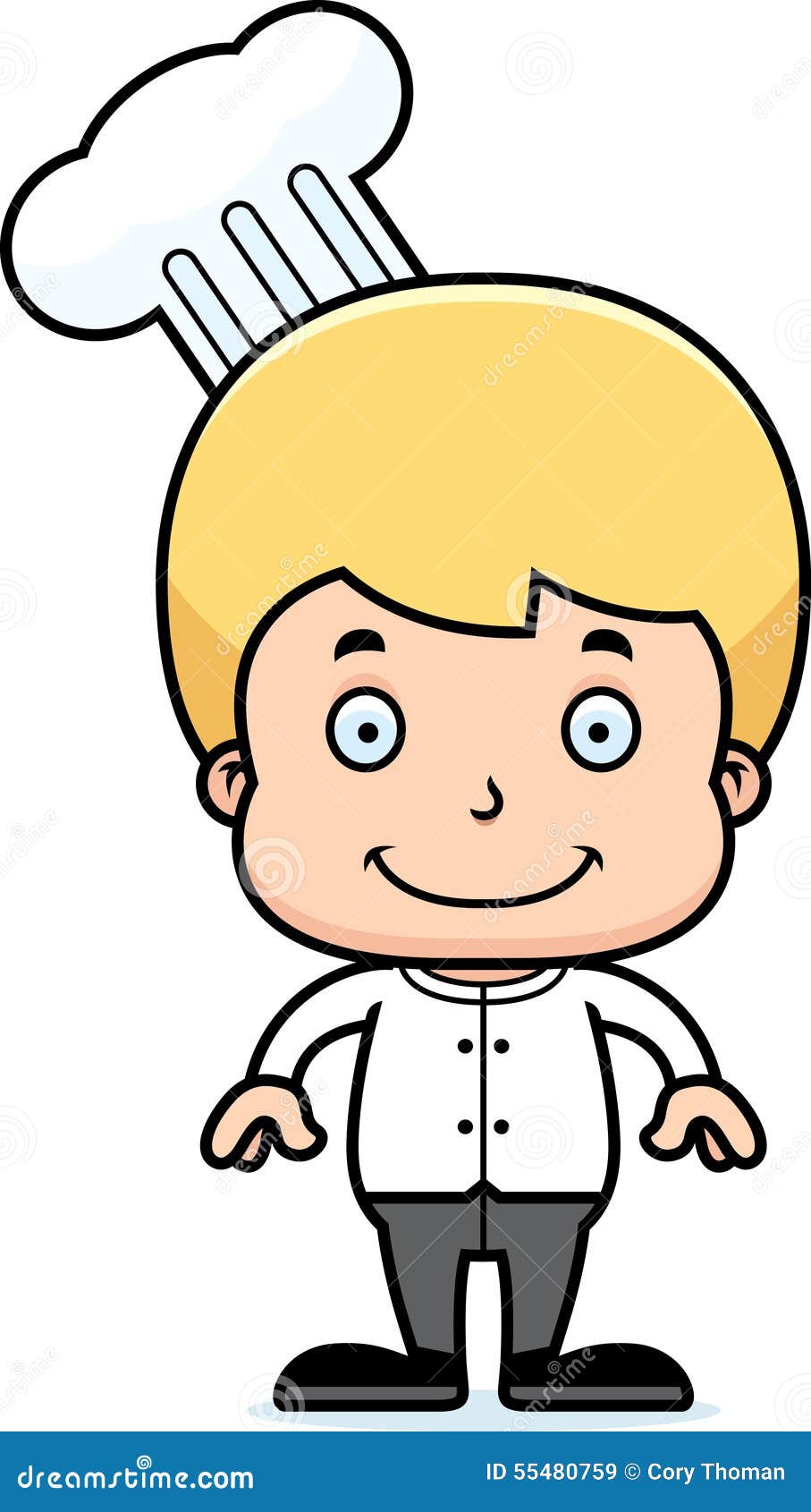 Cartoon Smiling Chef Boy stock vector. Illustration of chef - 55480759
