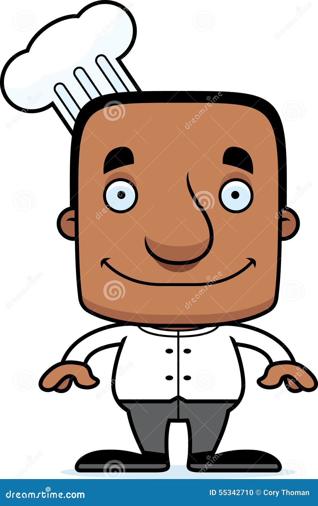 Cartoon Smiling Chef Man stock vector. Illustration of happy - 55342710