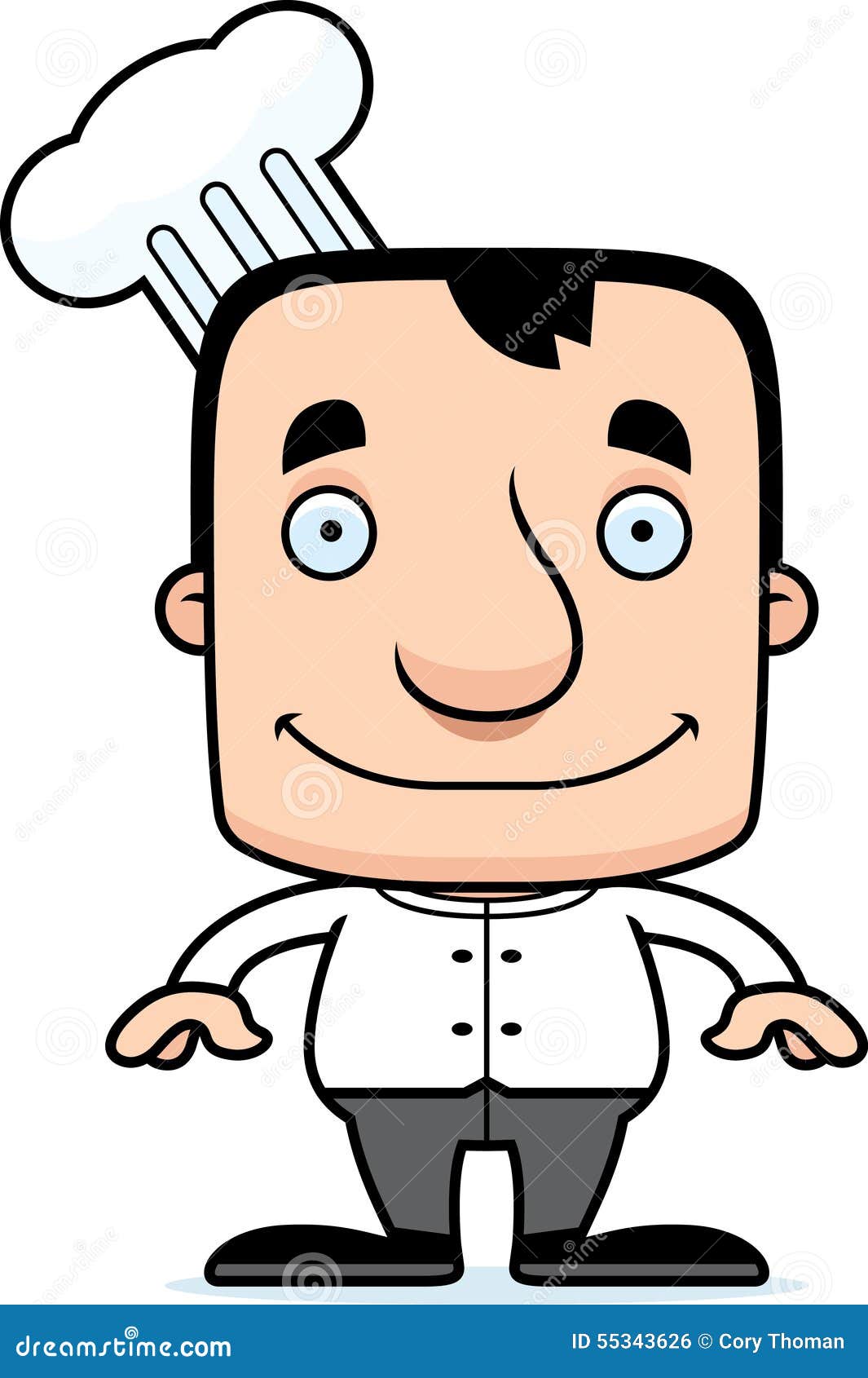 Cartoon Smiling Chef Man stock vector. Illustration of chef - 55343626