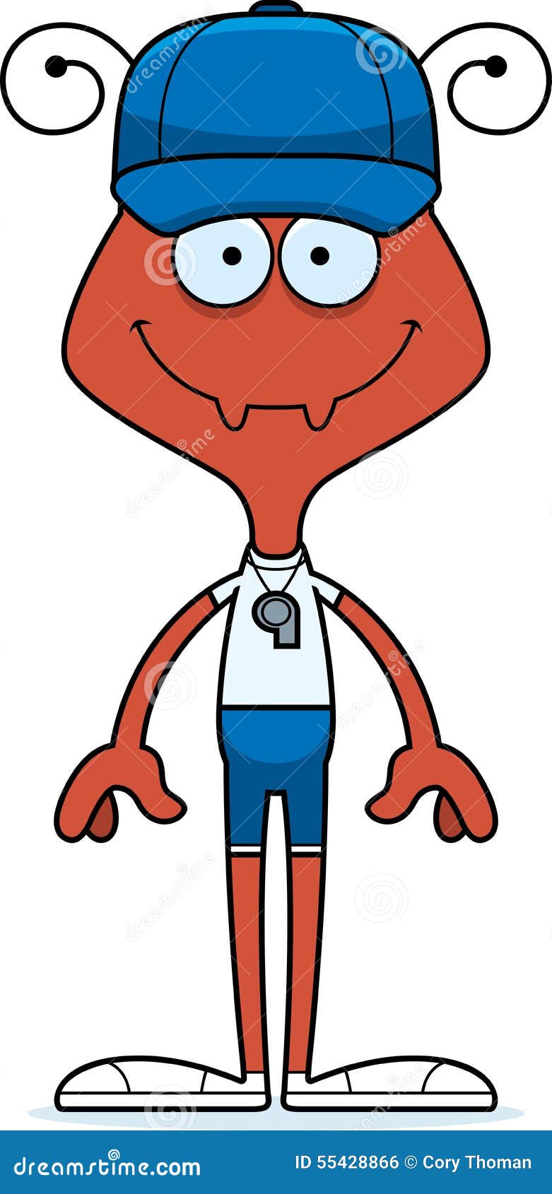 Cartoon Smiling Coach Ant stock vector. Illustration of coach - 55428866