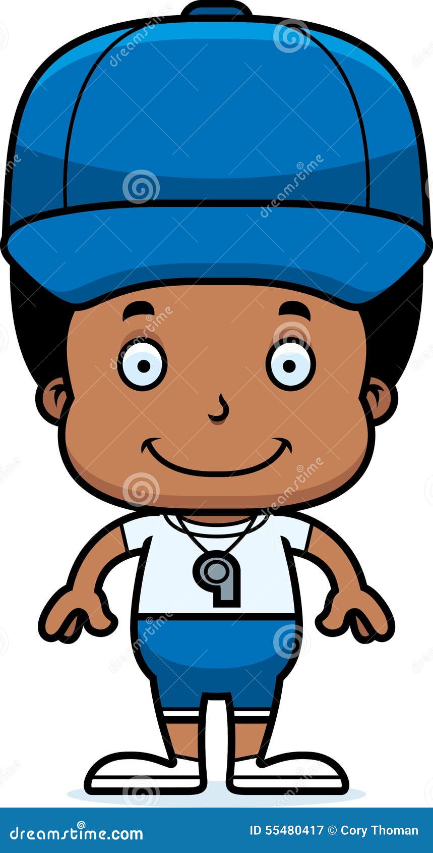 Cartoon Smiling Coach Boy stock vector. Illustration of baseball - 55480417