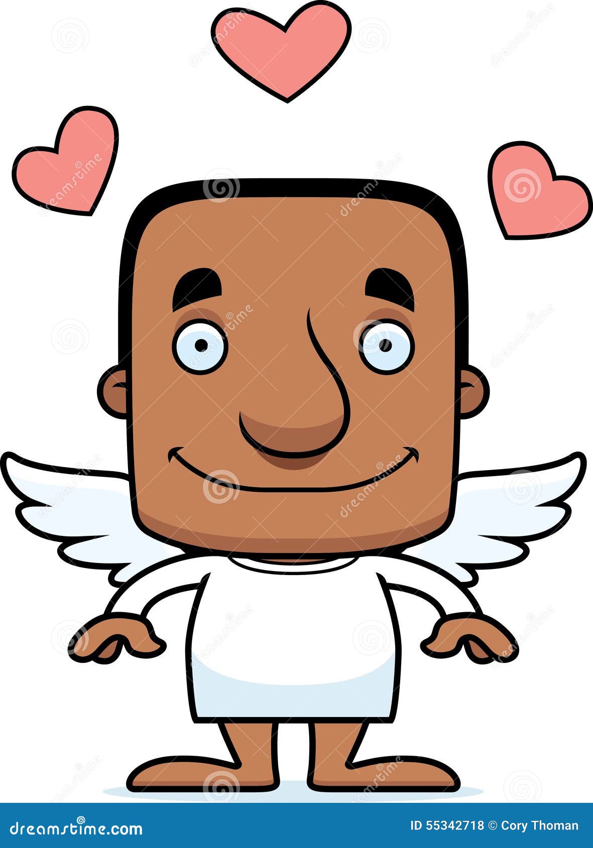 Cartoon Smiling Cupid Man stock vector. Illustration of clip - 55342718