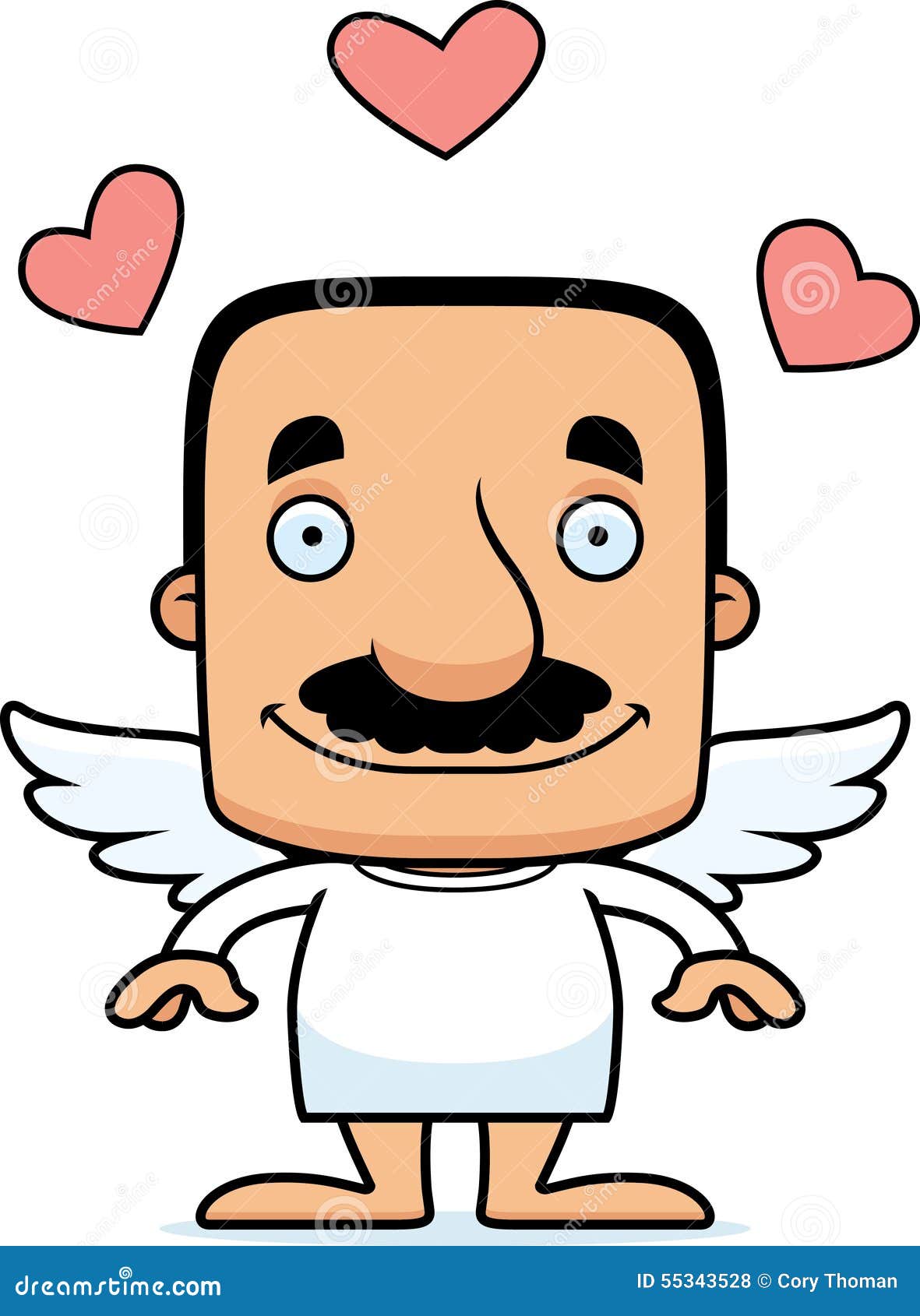 Cartoon Smiling Cupid Man stock vector. Illustration of graphic - 55343528